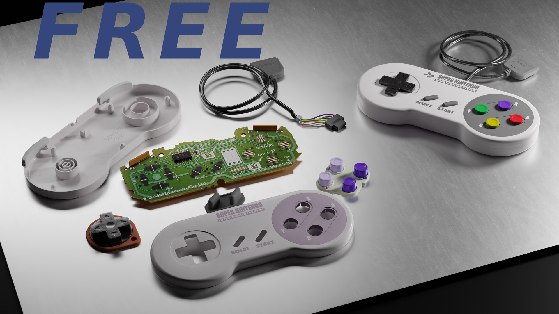 ArtStation - FREE : nintendo controller 3D
