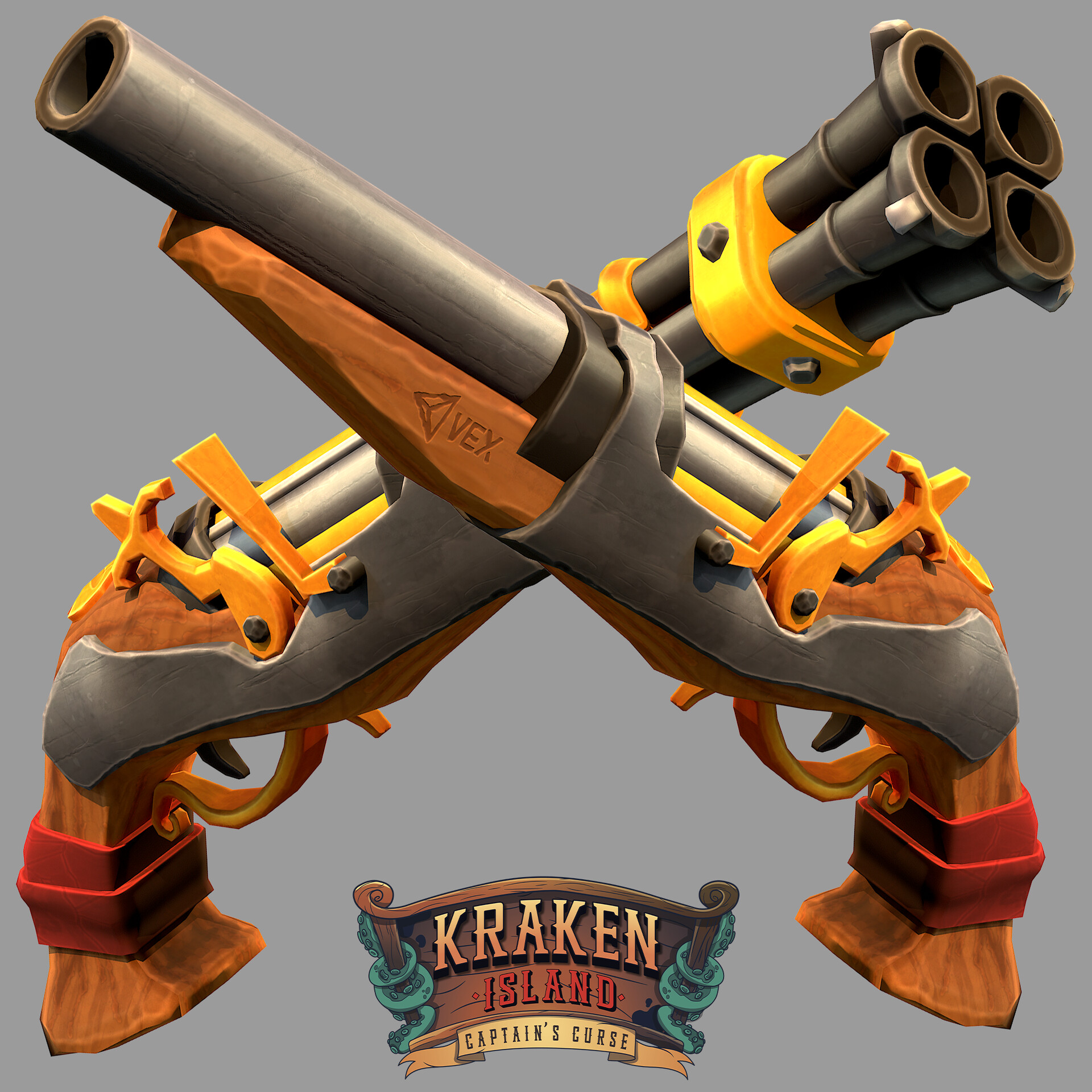 ArtStation - Kraken Island Captain's Curse - Internship Creation - Weapons