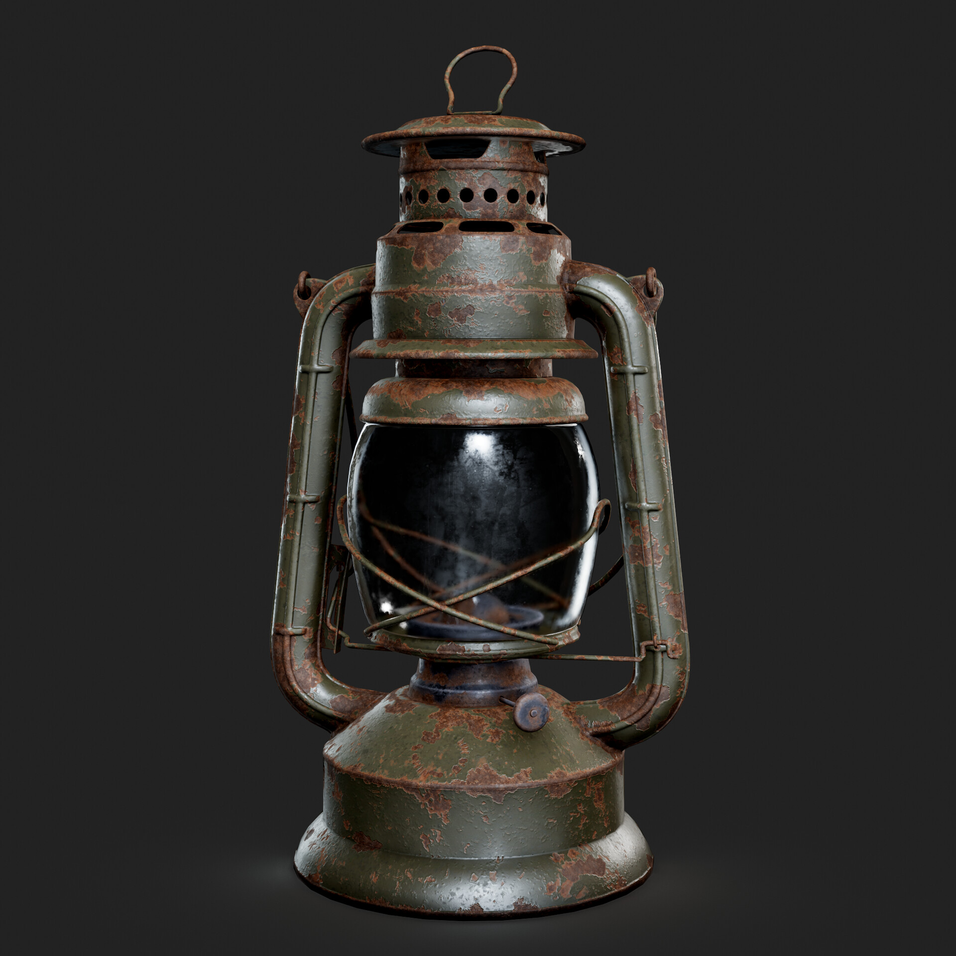 ArtStation - Rusty Oil Lamp