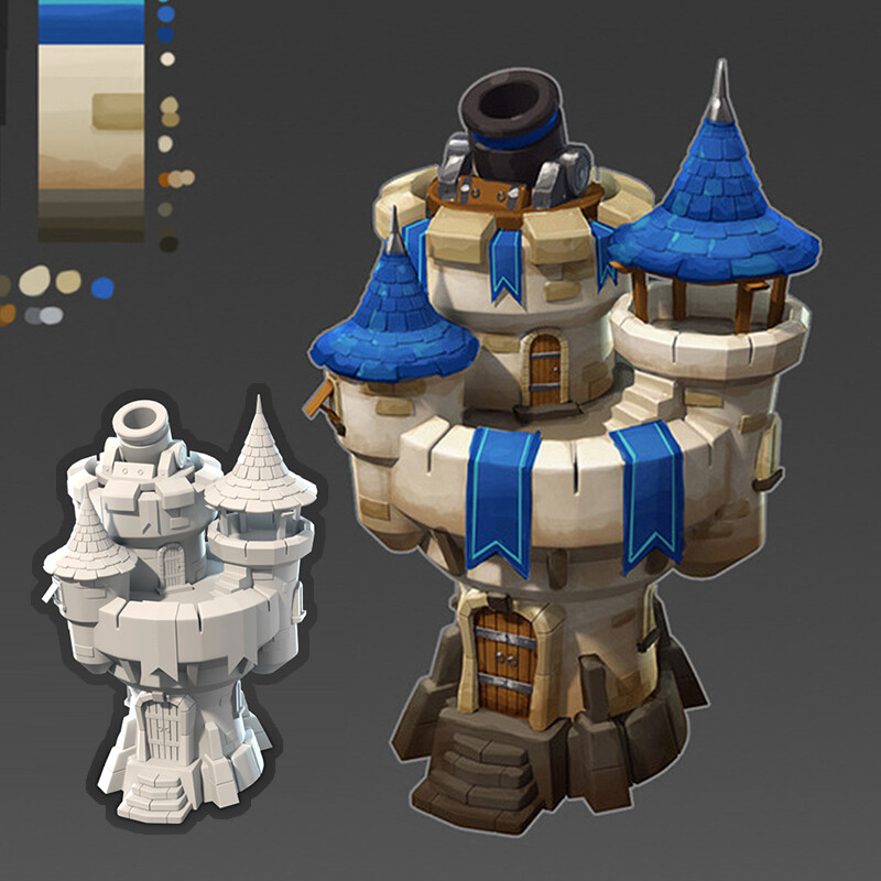 ArtStation - Tower designs/Paintovers