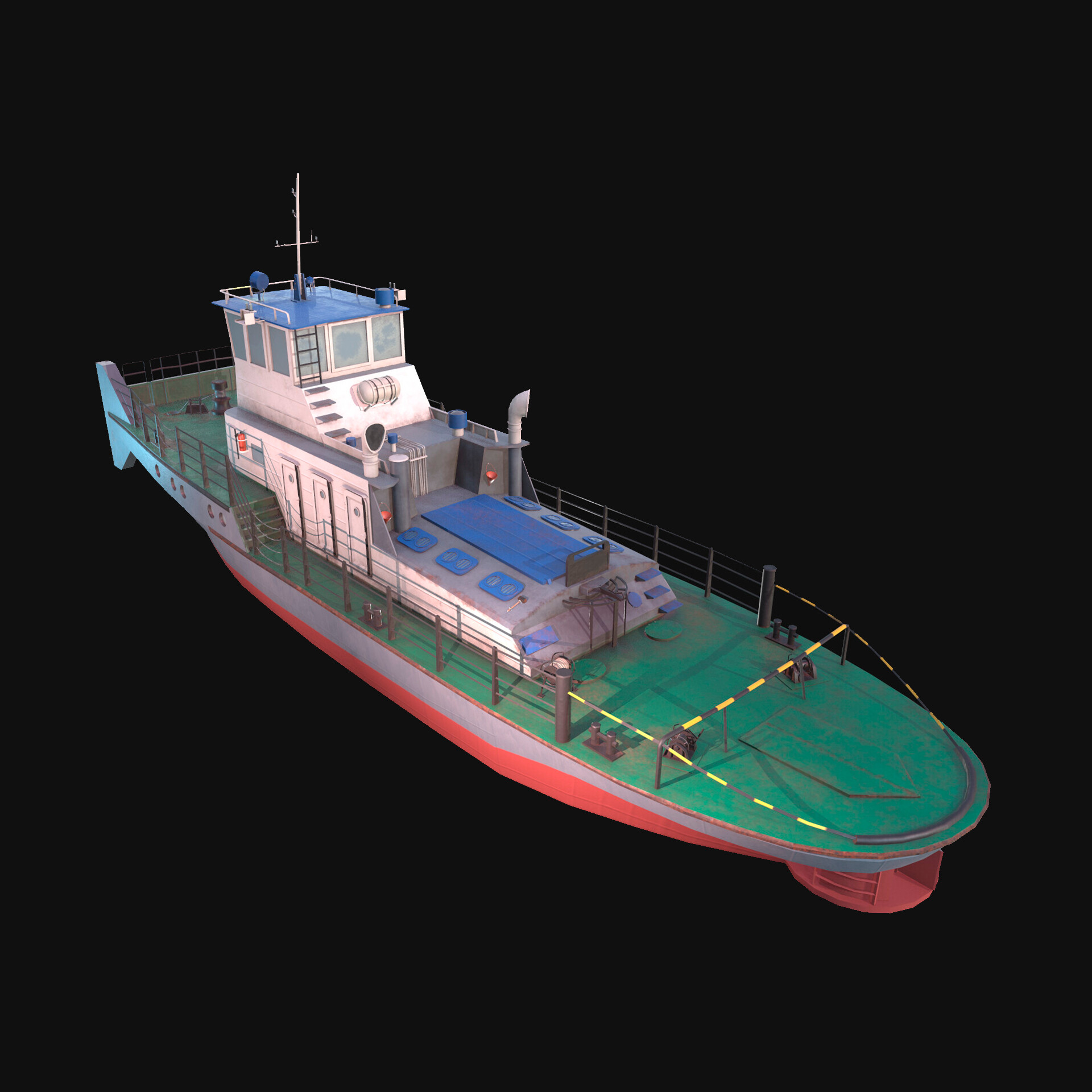 ArtStation - Game-Ready soviet tug boat R96