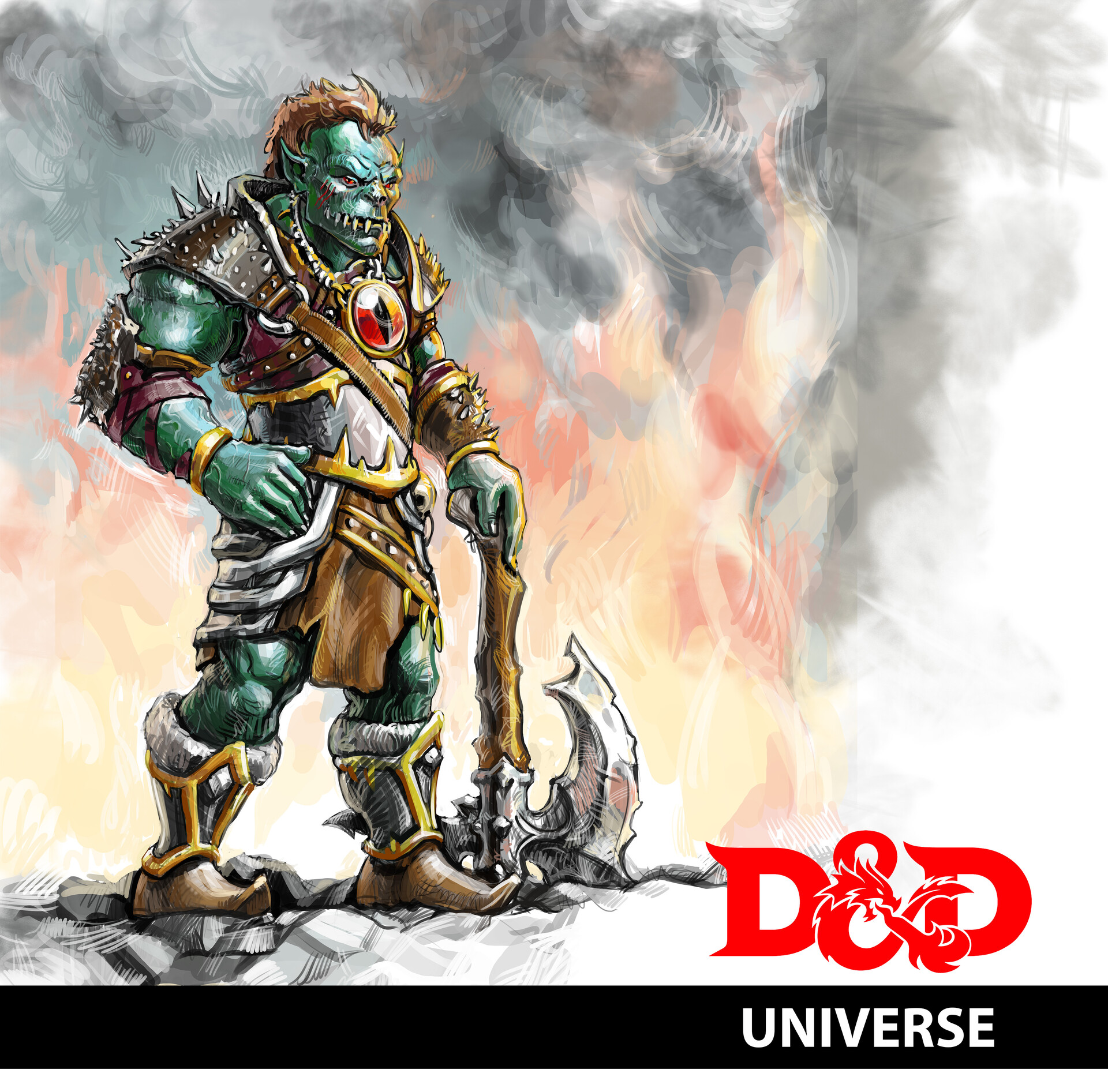 ArtStation - D&D Characters: Gray orc/Gruumsh Berserker