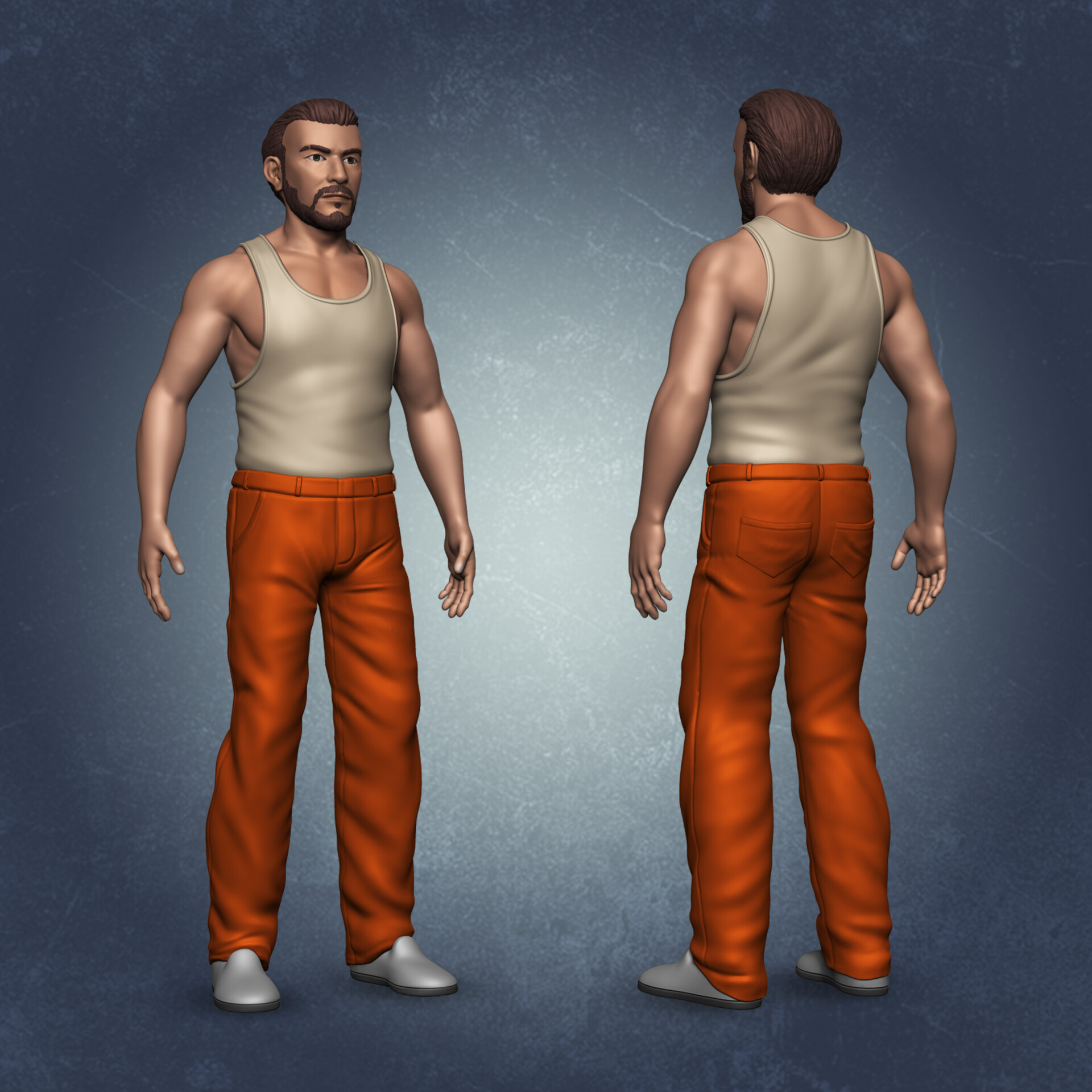 ArtStation - highpoly jail character (work in progress)