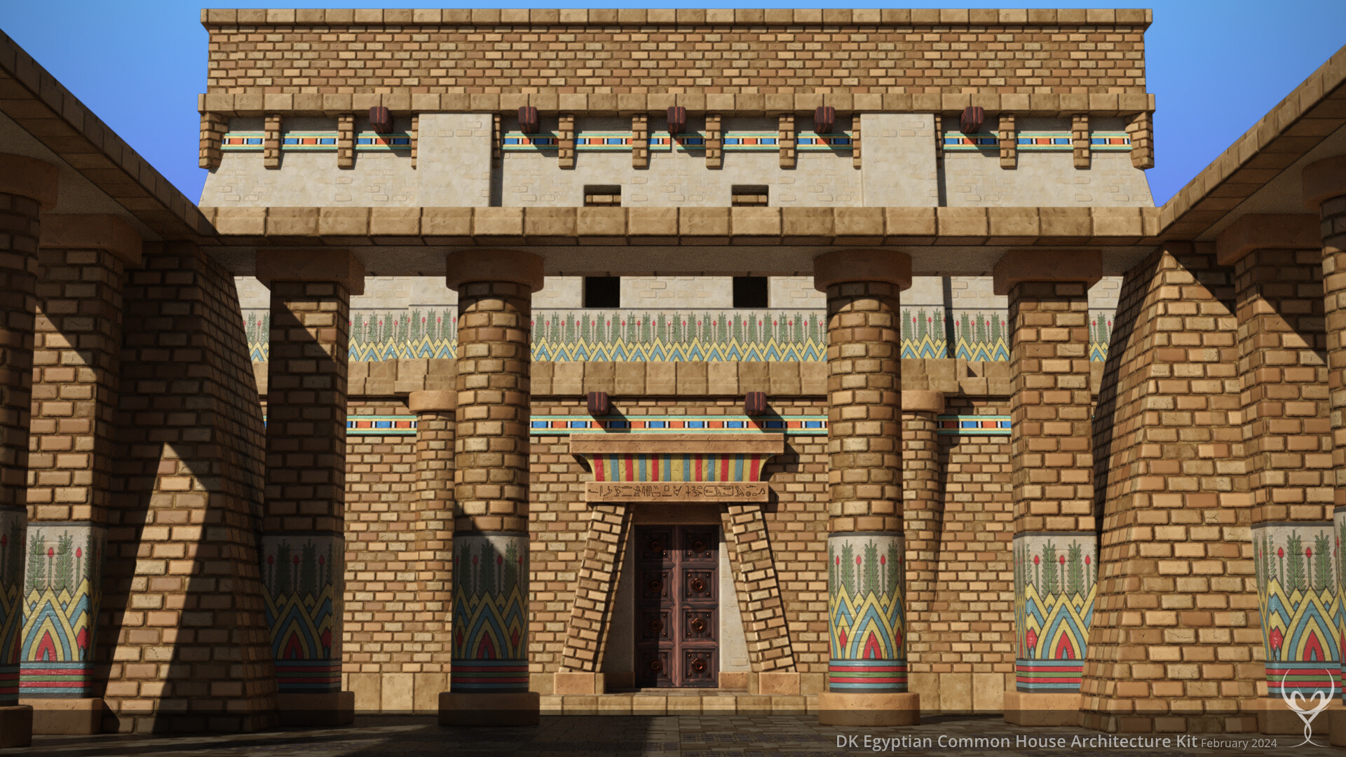 ArtStation - D Kit Egyptian Common House Architecture Kit