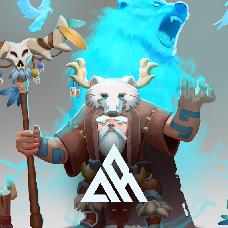 ArtStation - Shaman summoning ancient spirits