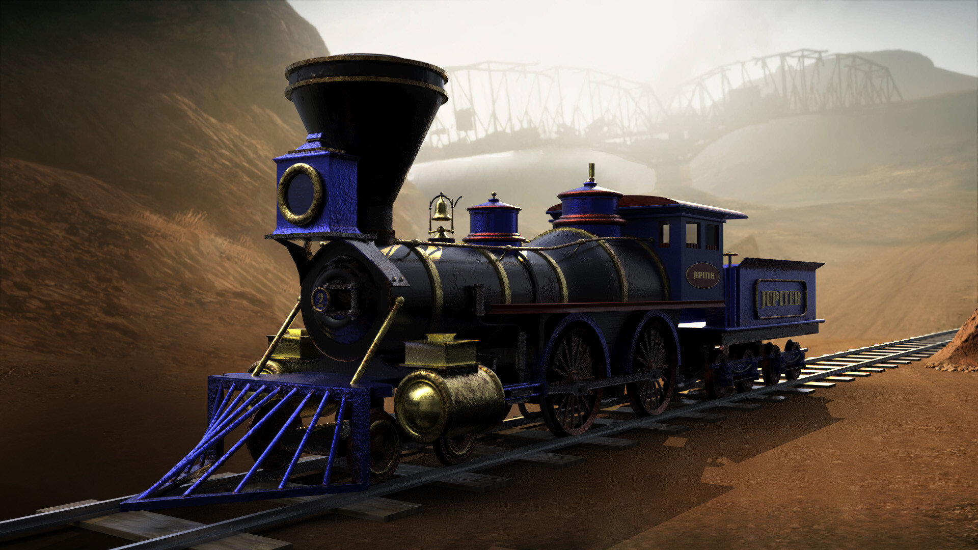 ArtStation - Jupiter 4-4-0 Steam Locomotive Texturender