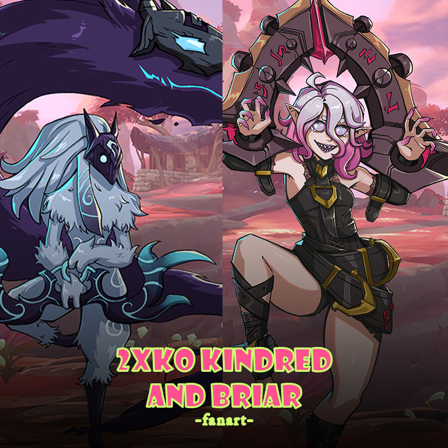 ArtStation - 2XKO Kindred and Briar [fanart]