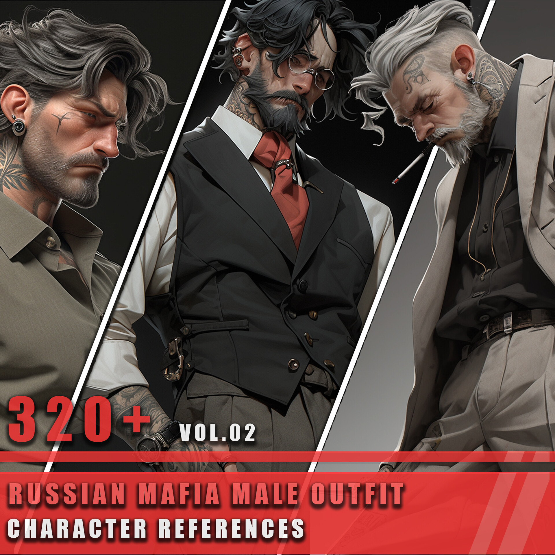 ArtStation - 320+ Russia Mafia Male Outfit - Character References Vol.02