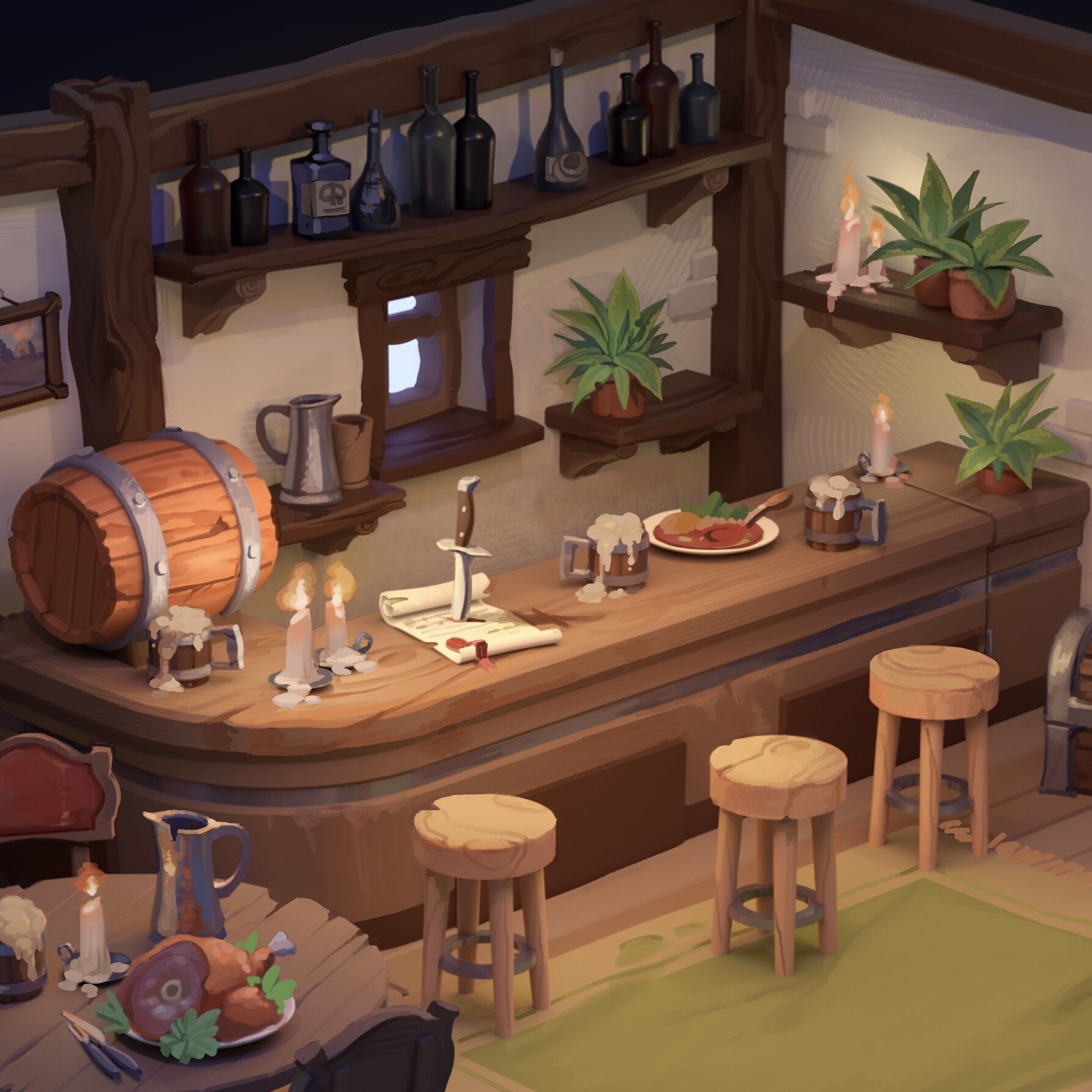 ArtStation - Cozy pub interior