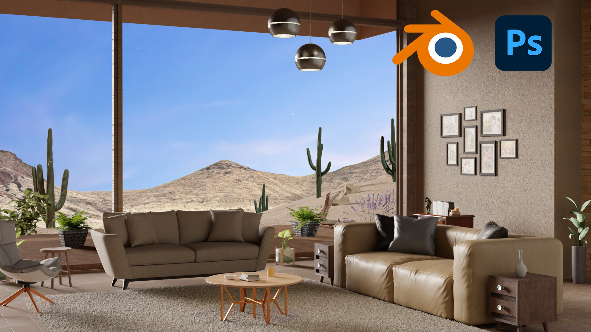 ArtStation - Desert Themed Living Room