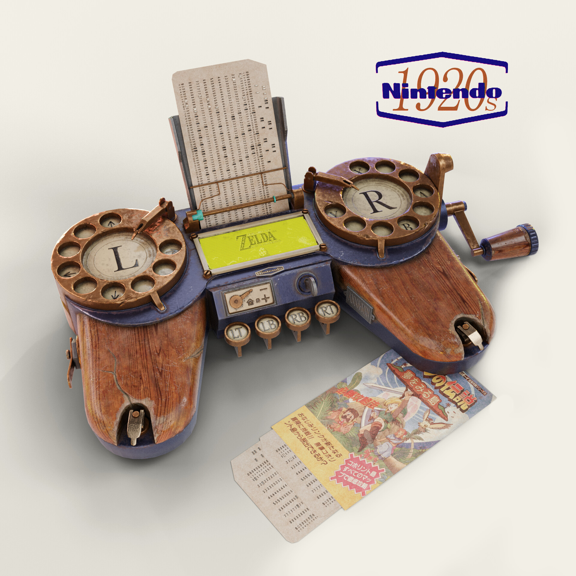 ArtStation - Retro Nintendo Handheld Game Console from the 1920s 3D ...