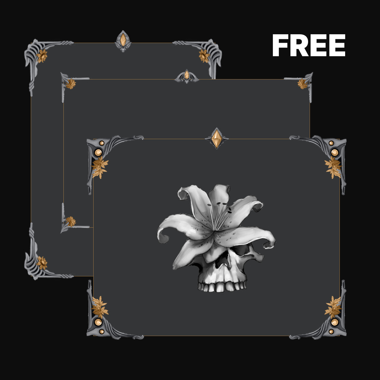 ArtStation - Flower Bone - Decorative Containers (FREE)