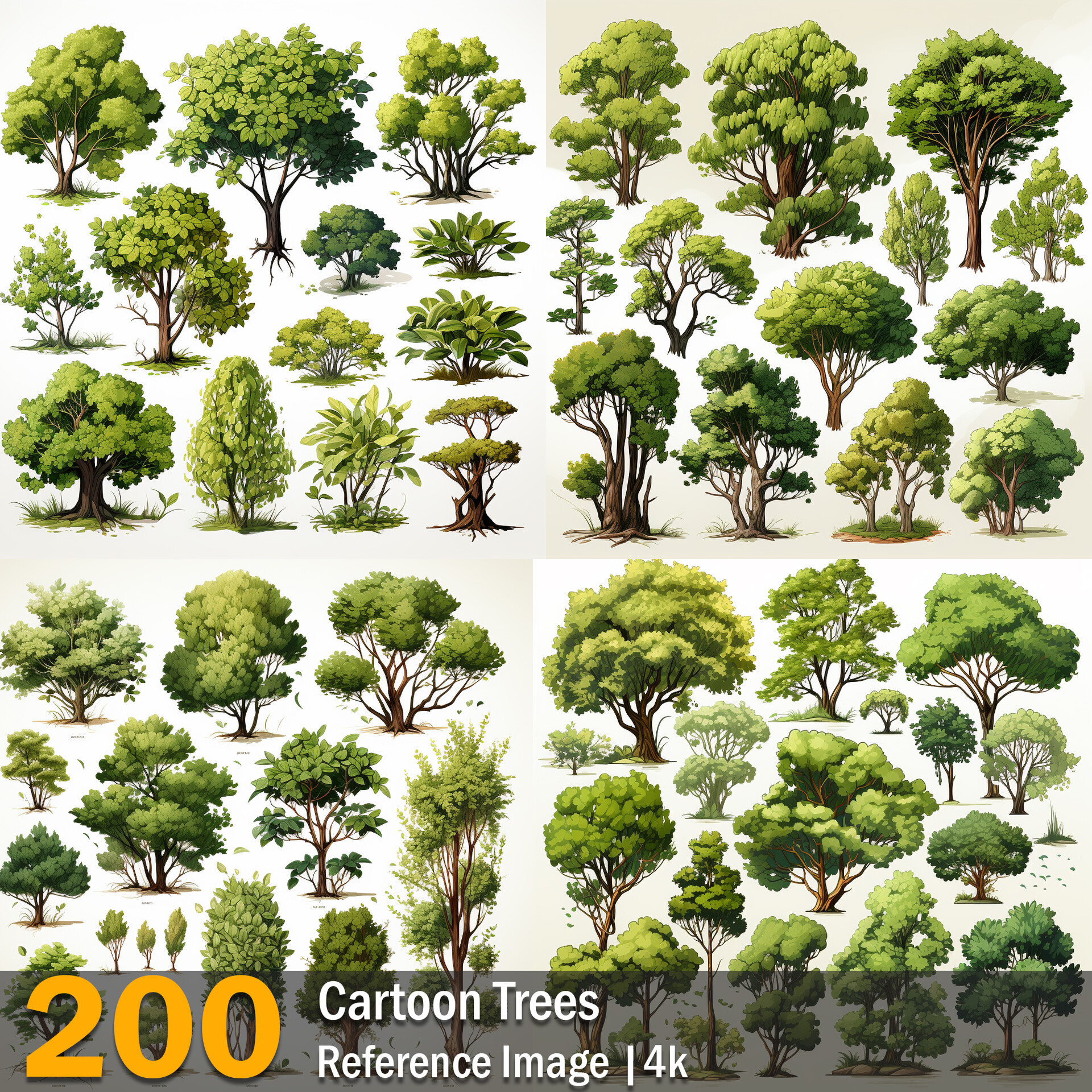 ArtStation - Cartoon Trees | Reference Images | 4k