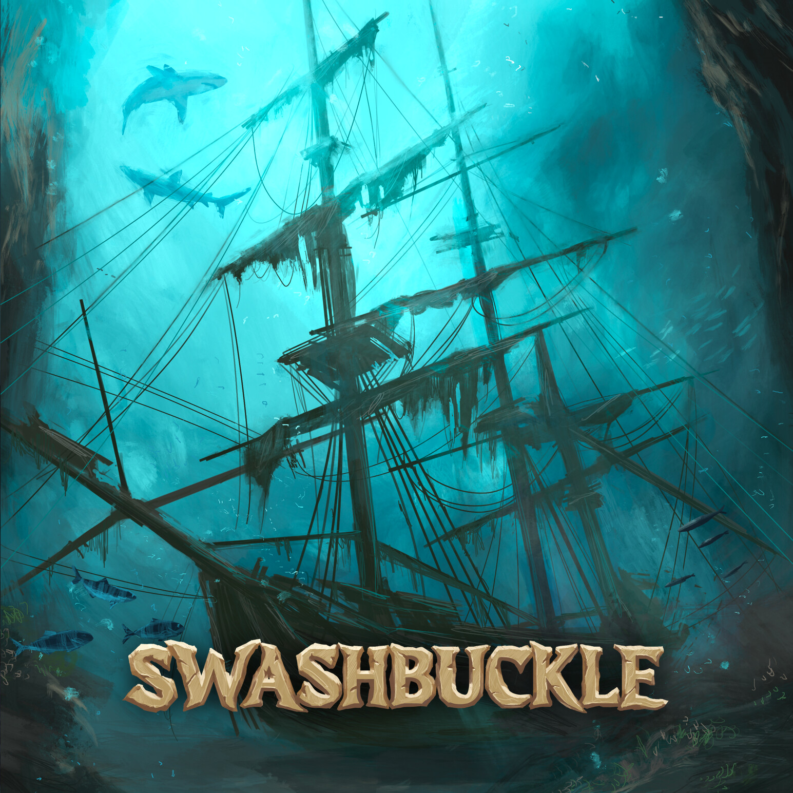 ArtStation - Ship Wreck art for Pirate board game