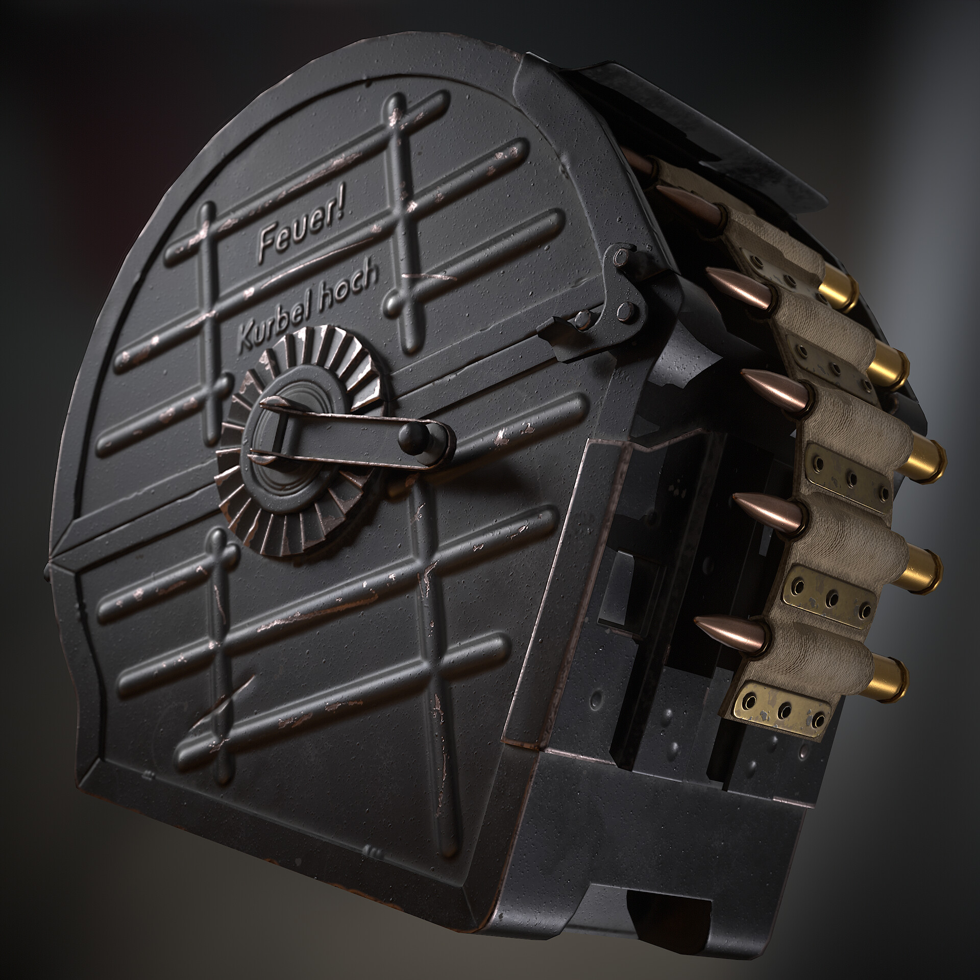 ArtStation - Mg08/15 Machine Gun Drum Magazine