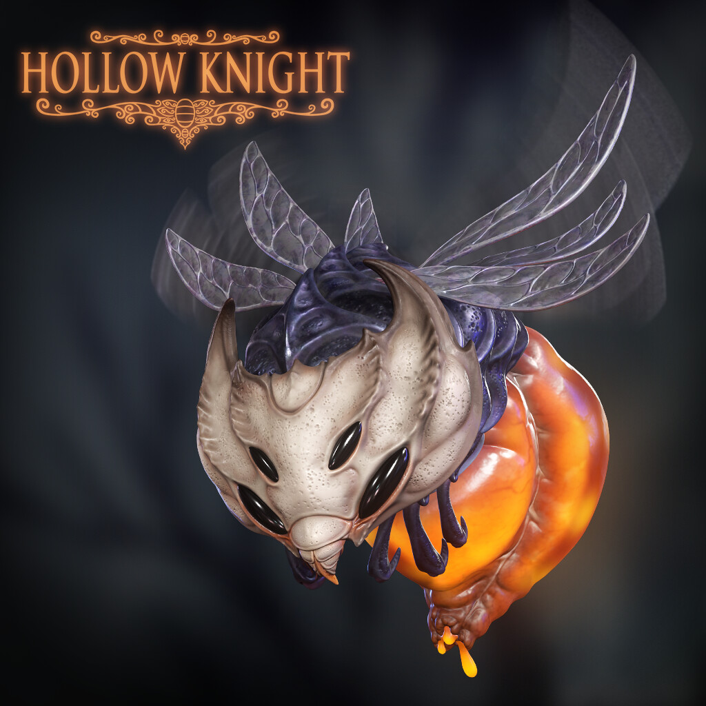 ArtStation - Primal Aspid - Hollow Knight - Fan art