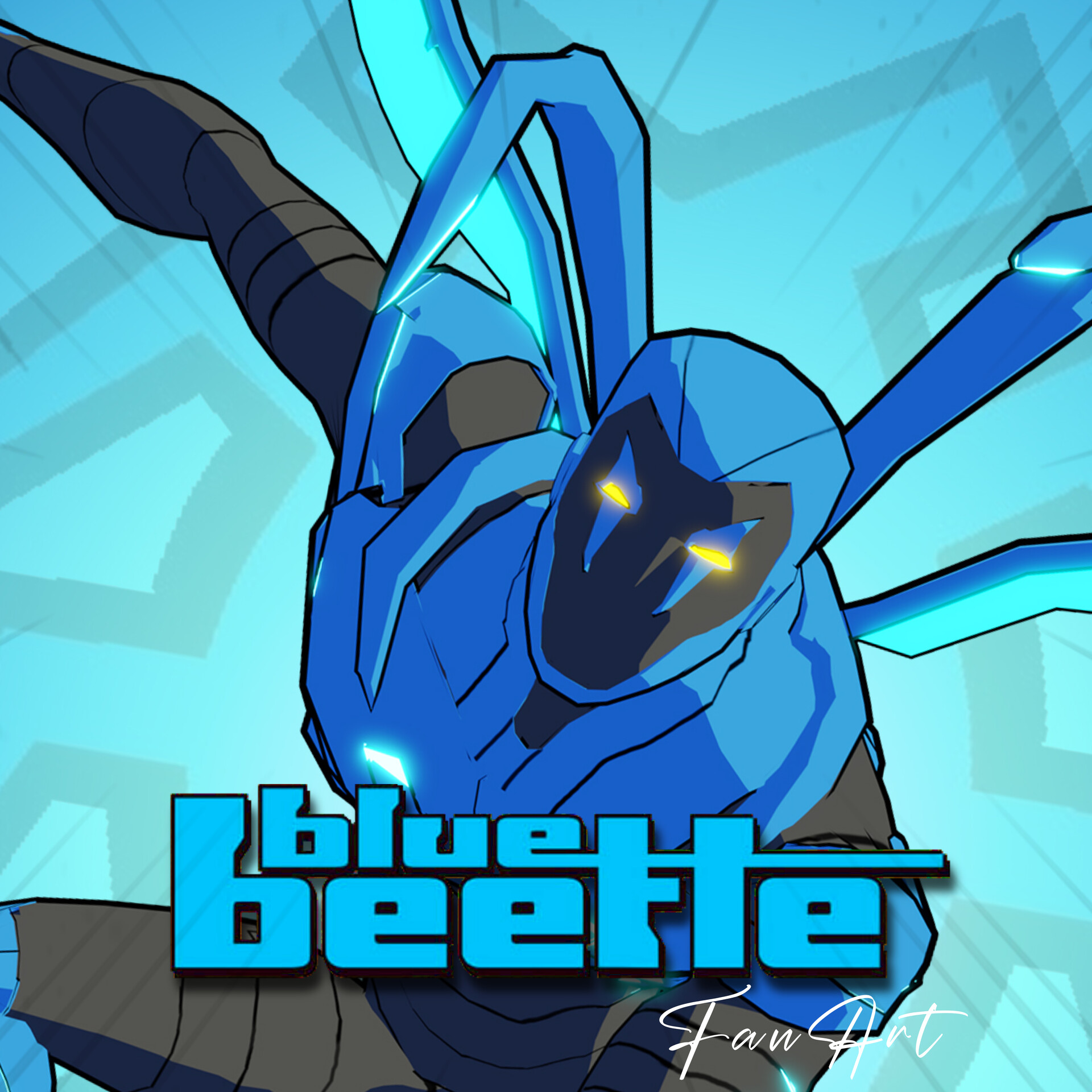 ArtStation - Blue Beetle Toon style