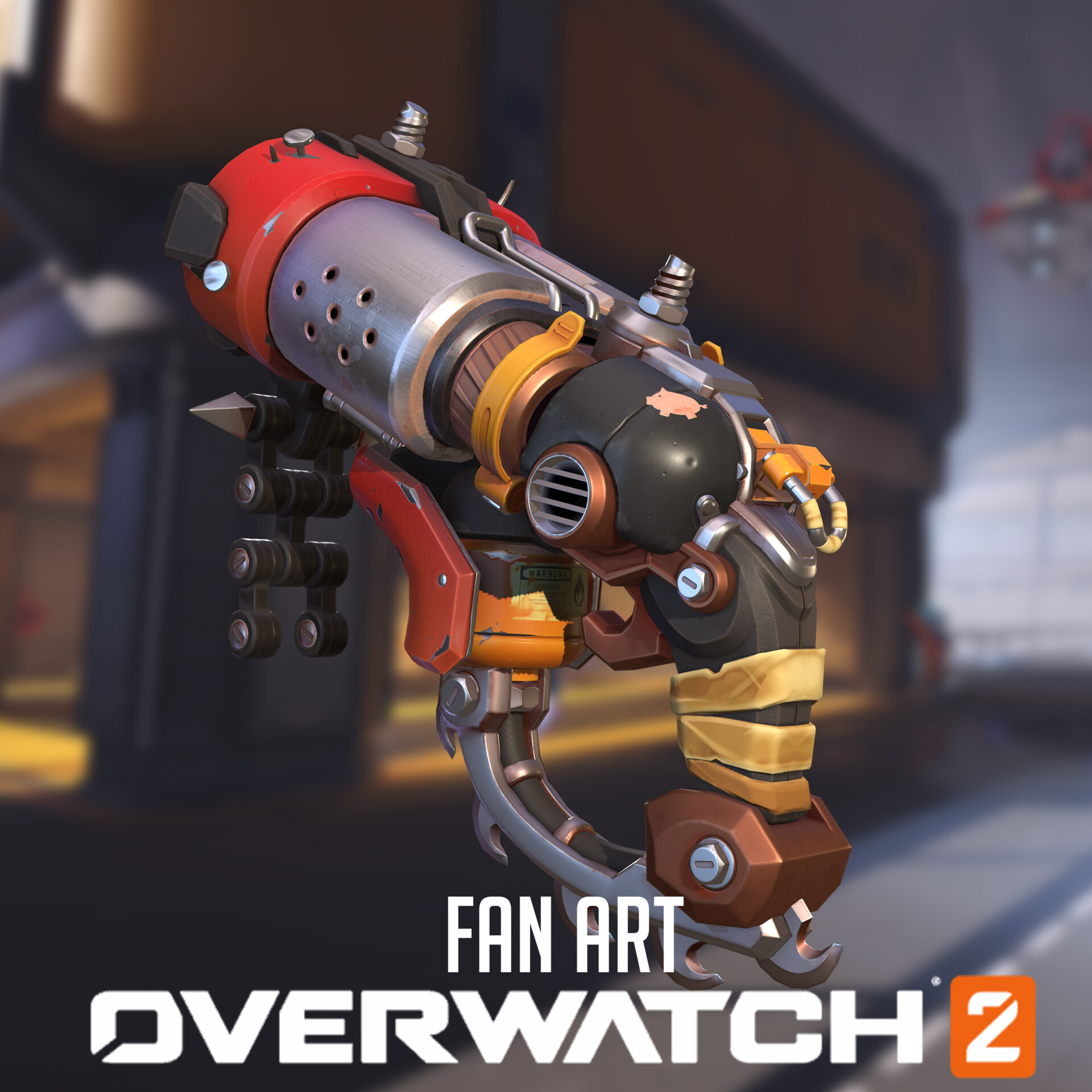 ArtStation - Fanart | Overwatch2 Roadhog weapon