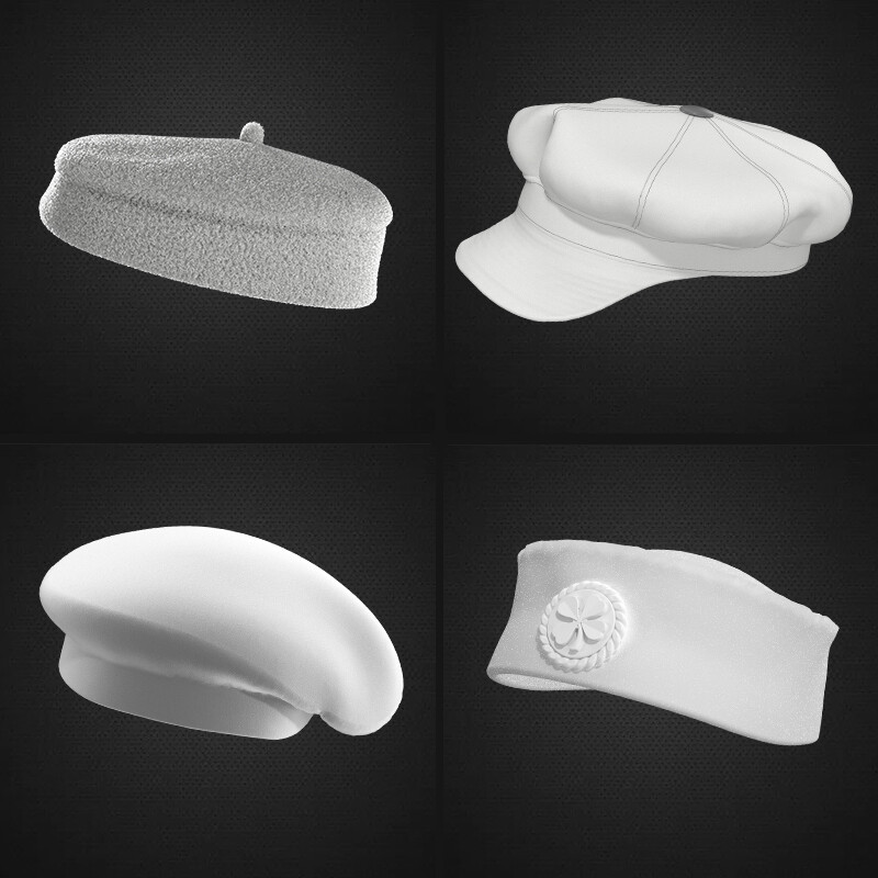 ArtStation - 27+2 BASIC HAT COLLECTION: ZPRJ + OBJ + FBX / Marvelous ...
