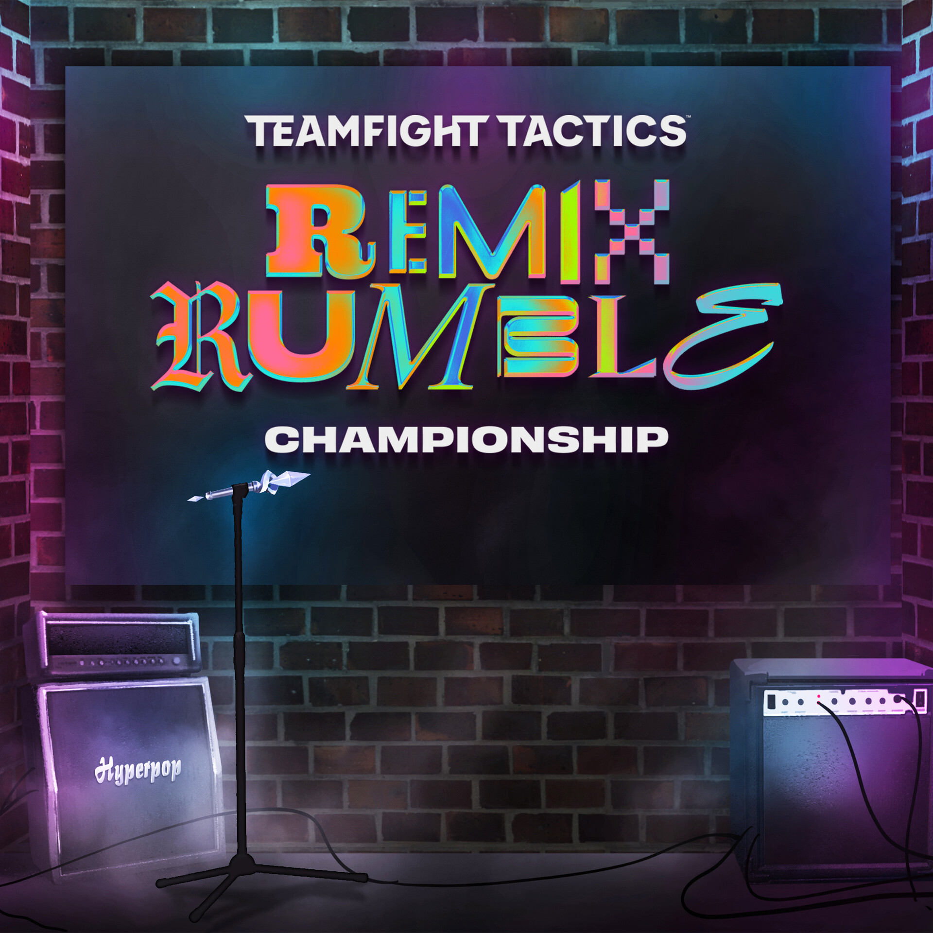 ArtStation - TFT CHAMPIONSHIP "REMIX RUMBLE" - Stage illustrations + Caster desk design