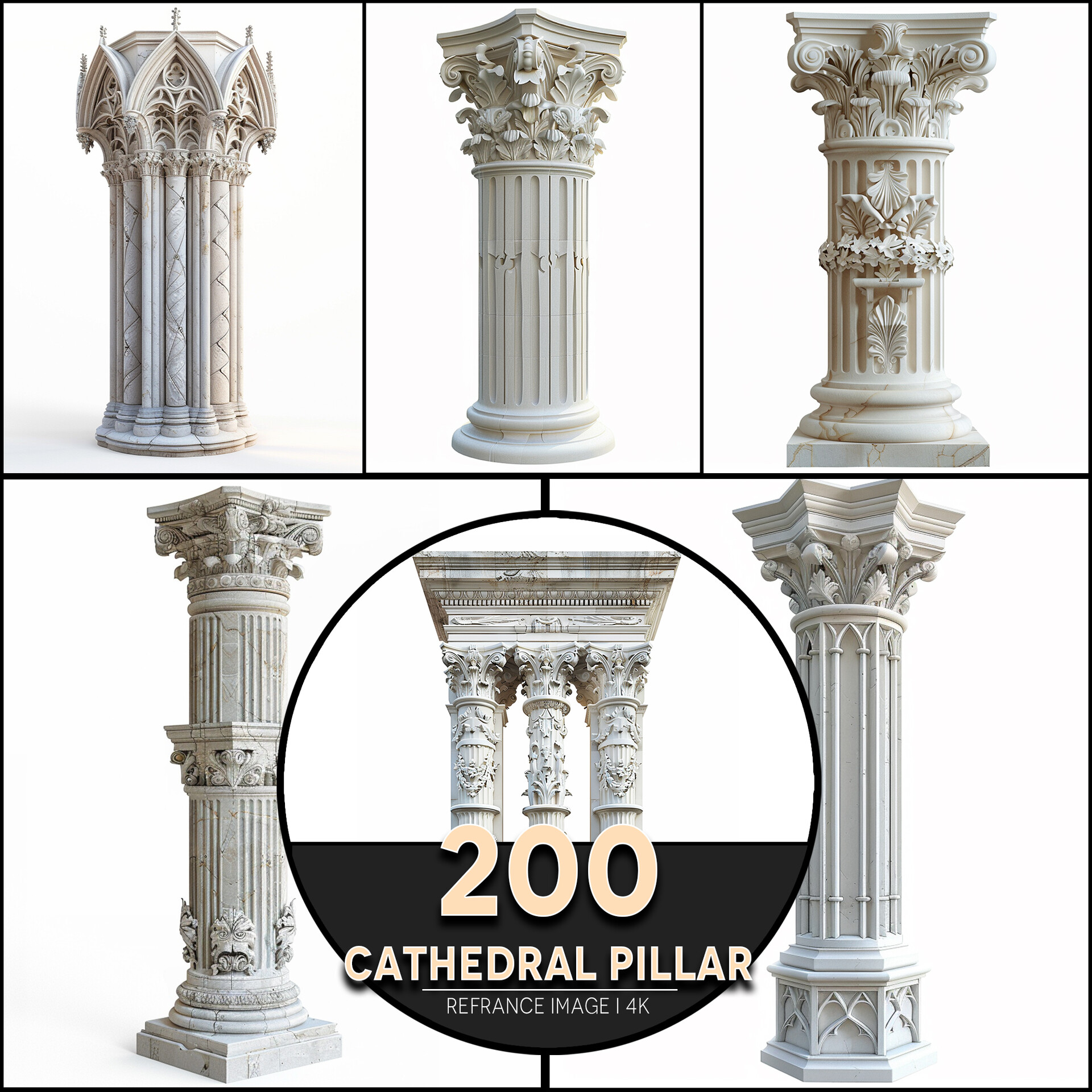 ArtStation - Cathedral Pillar 4K Reference/Concept Images