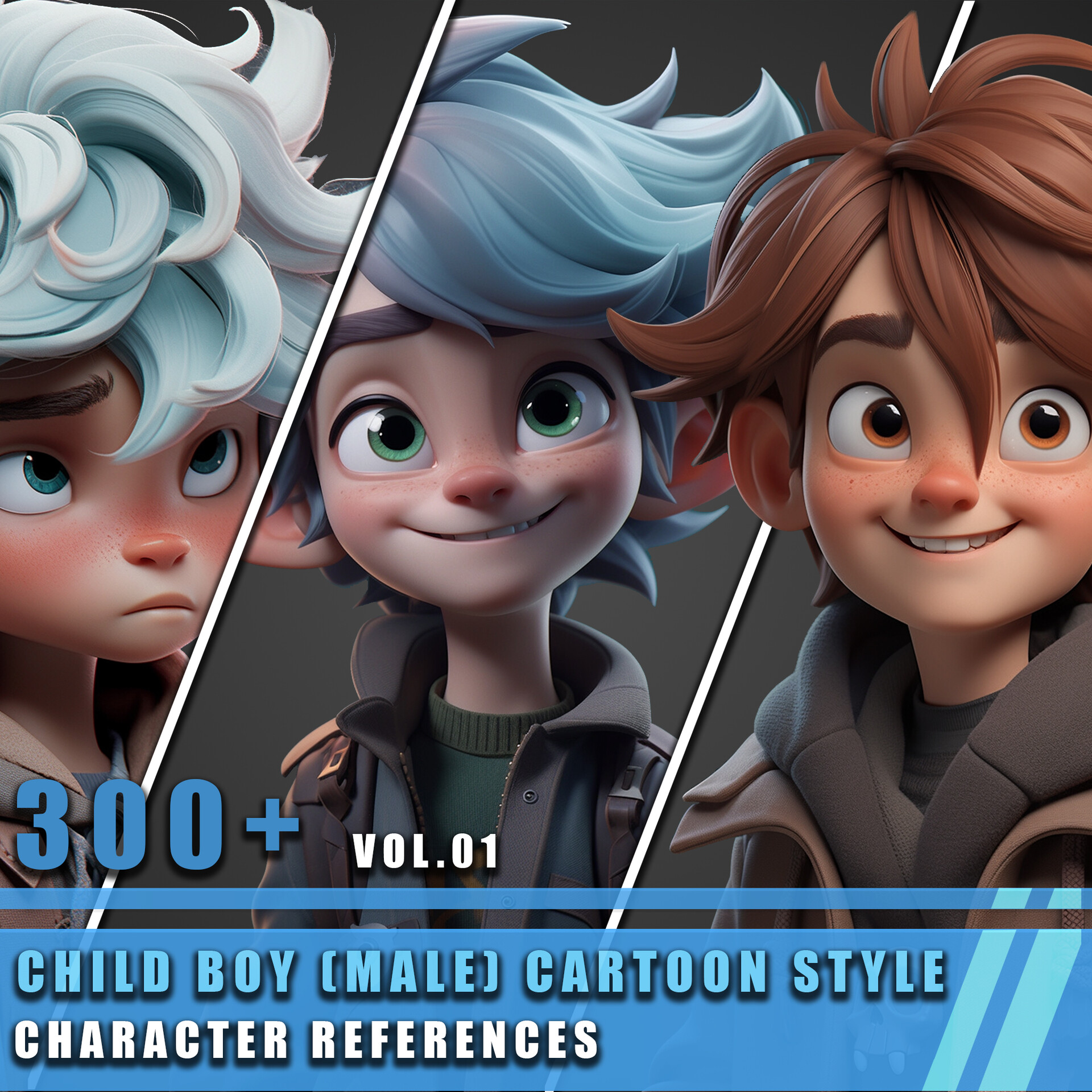 ArtStation - 300+ Child Boy Male Cartoon Style - Character References ...