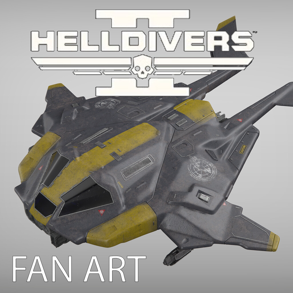 ArtStation - Helldivers 2 gunship fan art