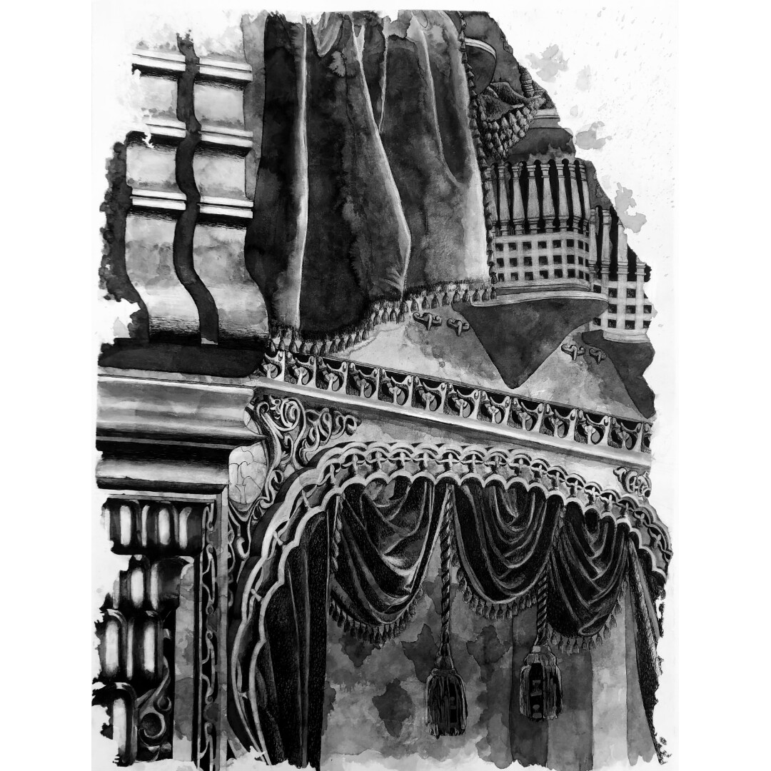 ArtStation - Traditional Works - Environment Piece and Life Drawing Studies