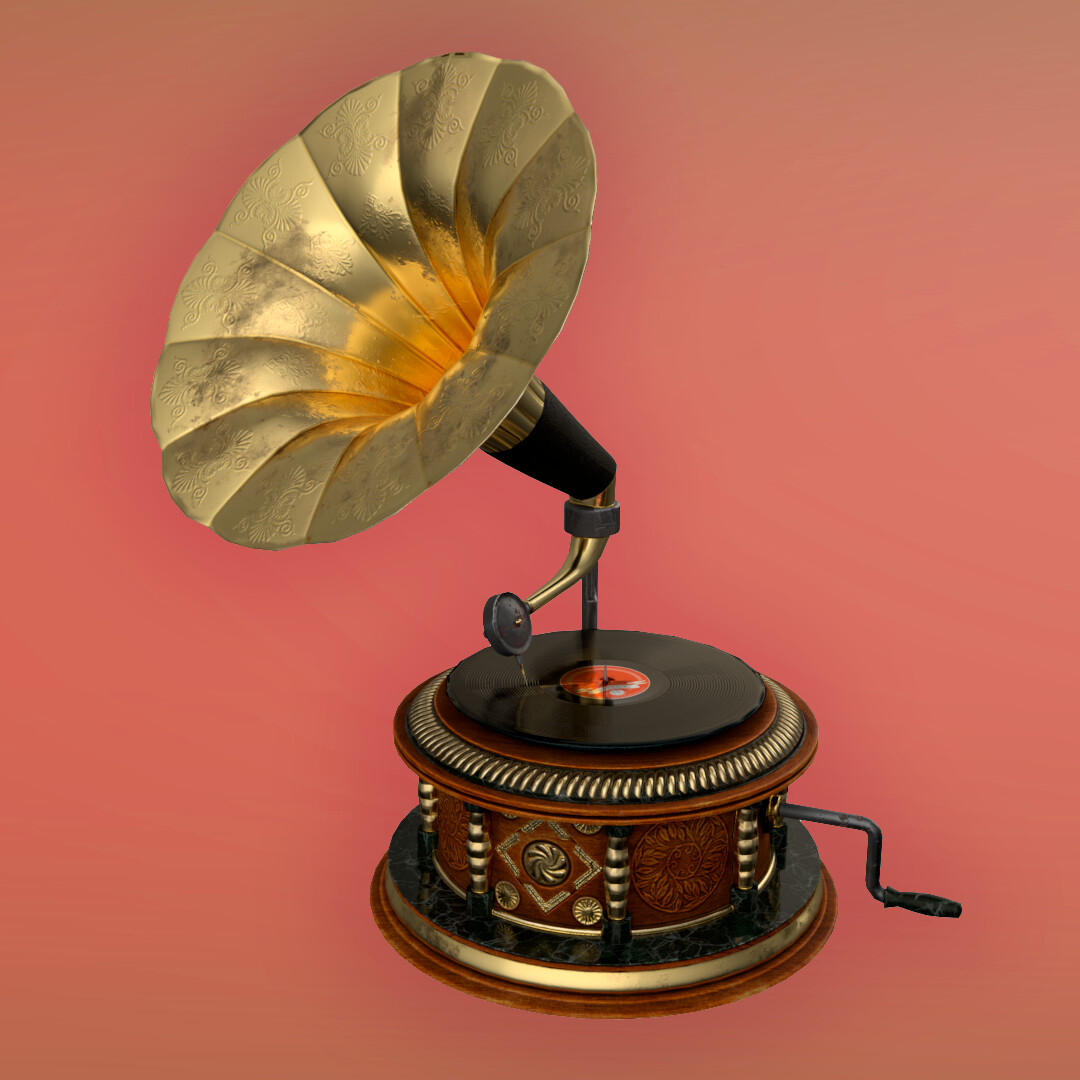 ArtStation - 3D Props : Vintage Gramophone