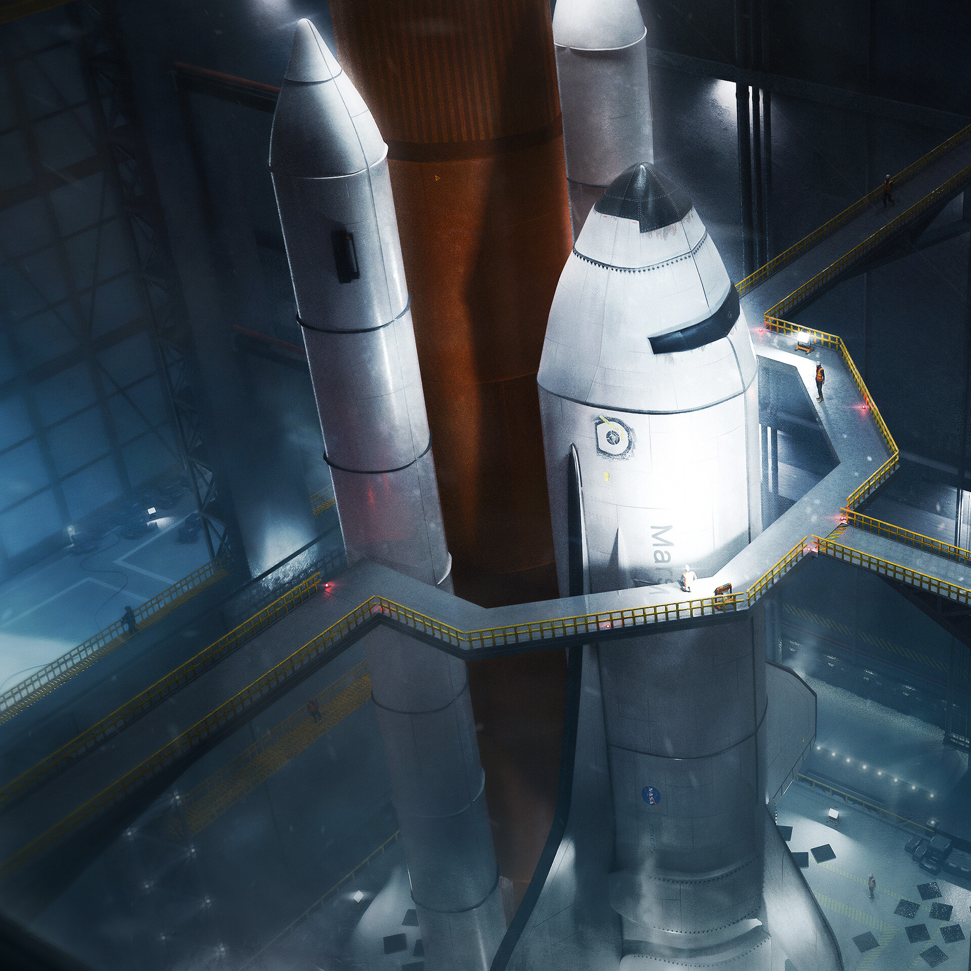ArtStation - Space Shuttle Hangar