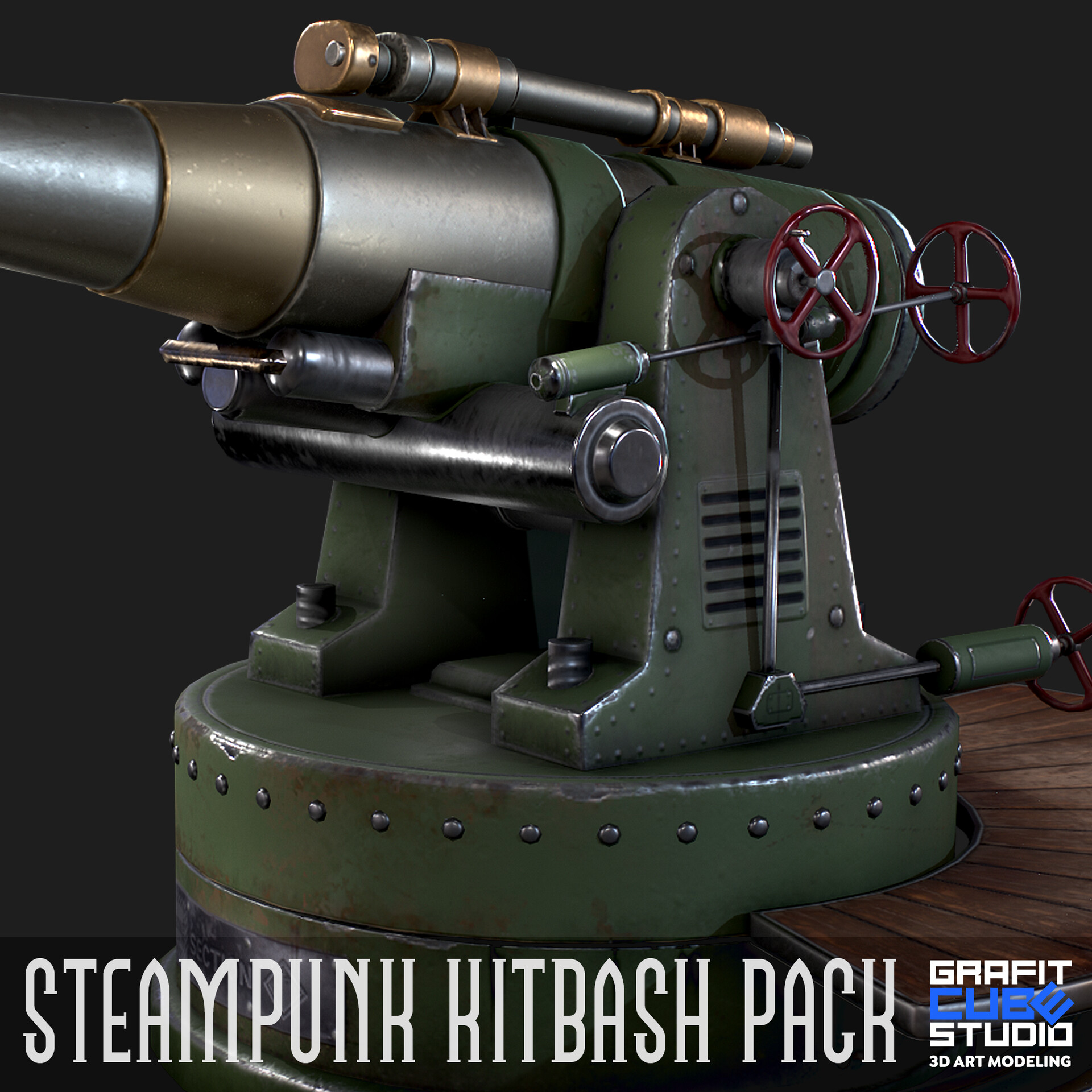 ArtStation - 3D Steampunk Cannon #2