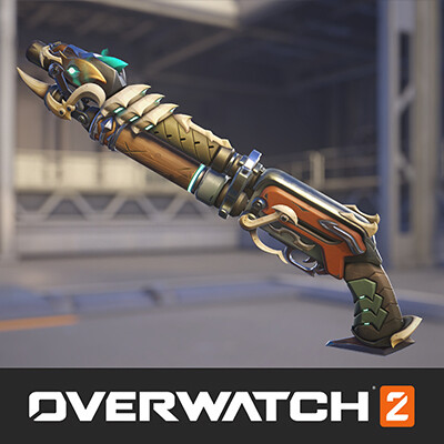 ArtStation - OVERWATCH 2 - Junker Queen 'Huntress' Weapons Skin