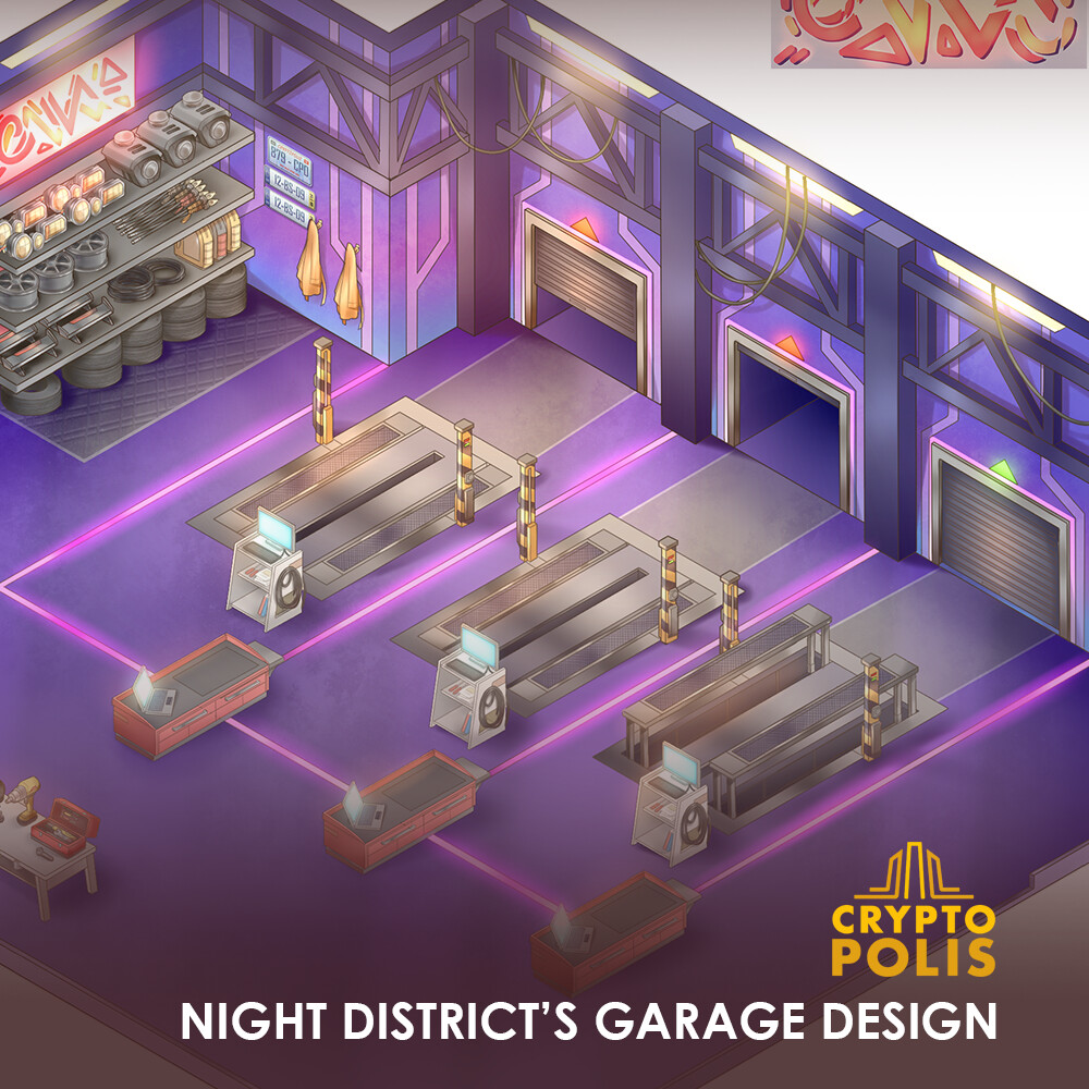 ArtStation - CFX Gaming (CP) - Night District's Garage Design