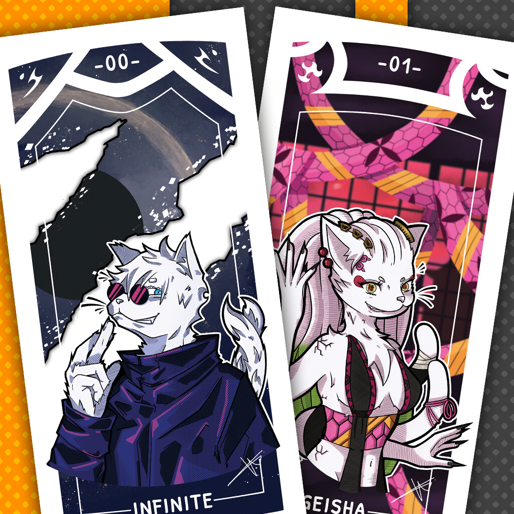 ArtStation - ILLUSTRATION - Anime Cat Cards