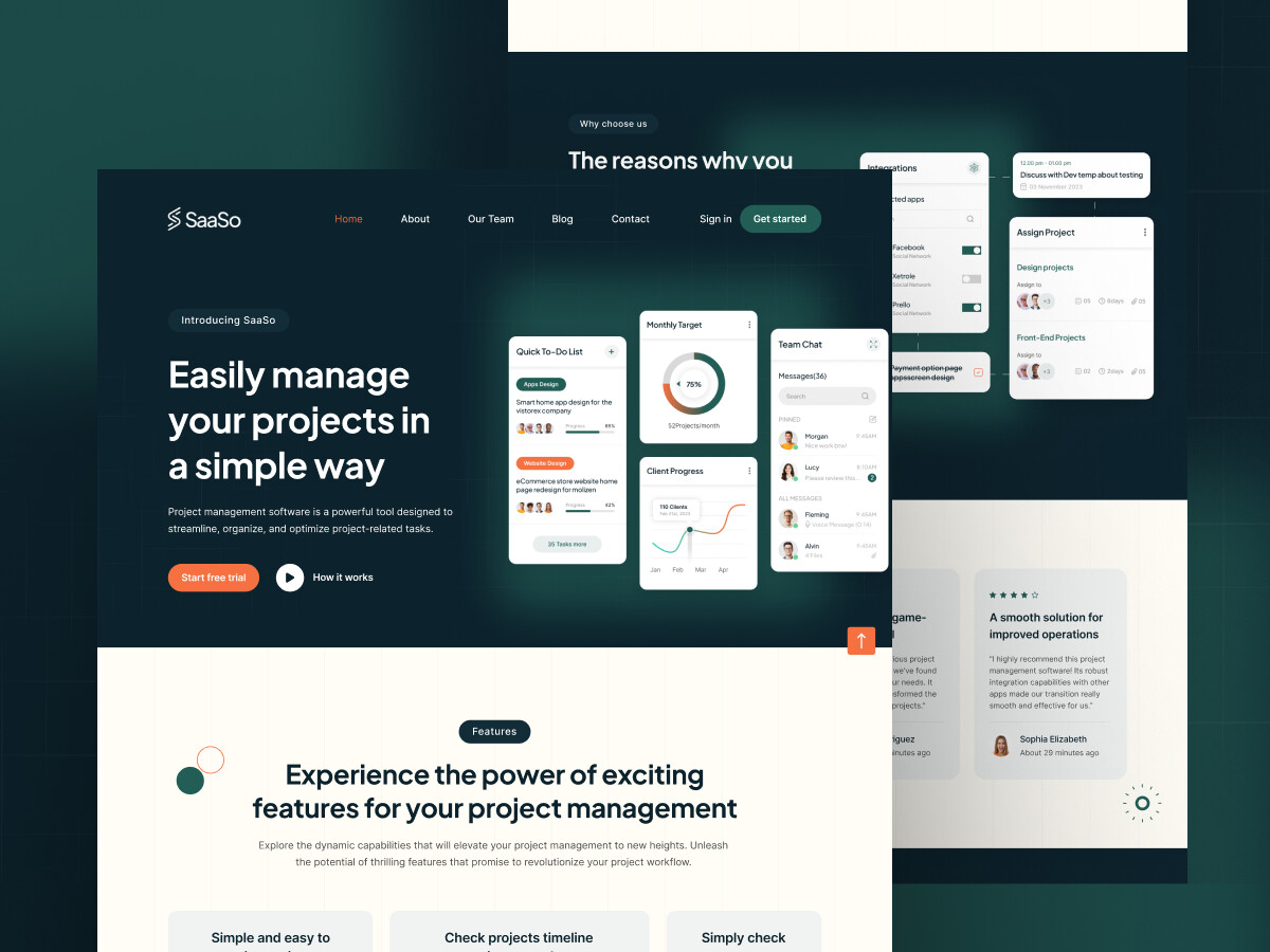 ArtStation - Project Management - SaaS Website Template