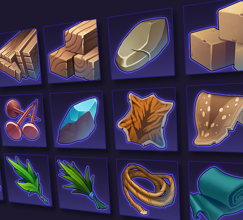 ArtStation - Resource game icons