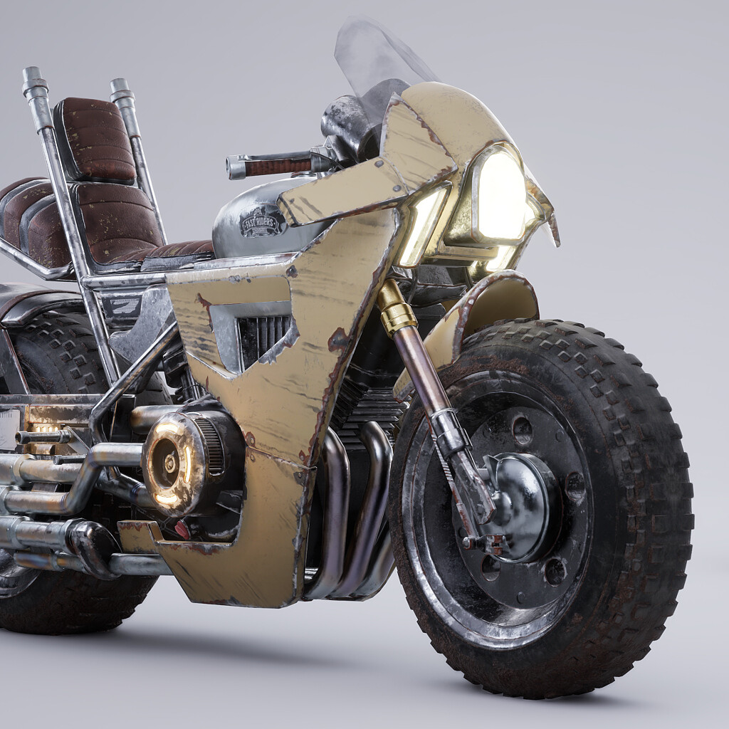 ArtStation - Post-Apocalyptic Motorcycle