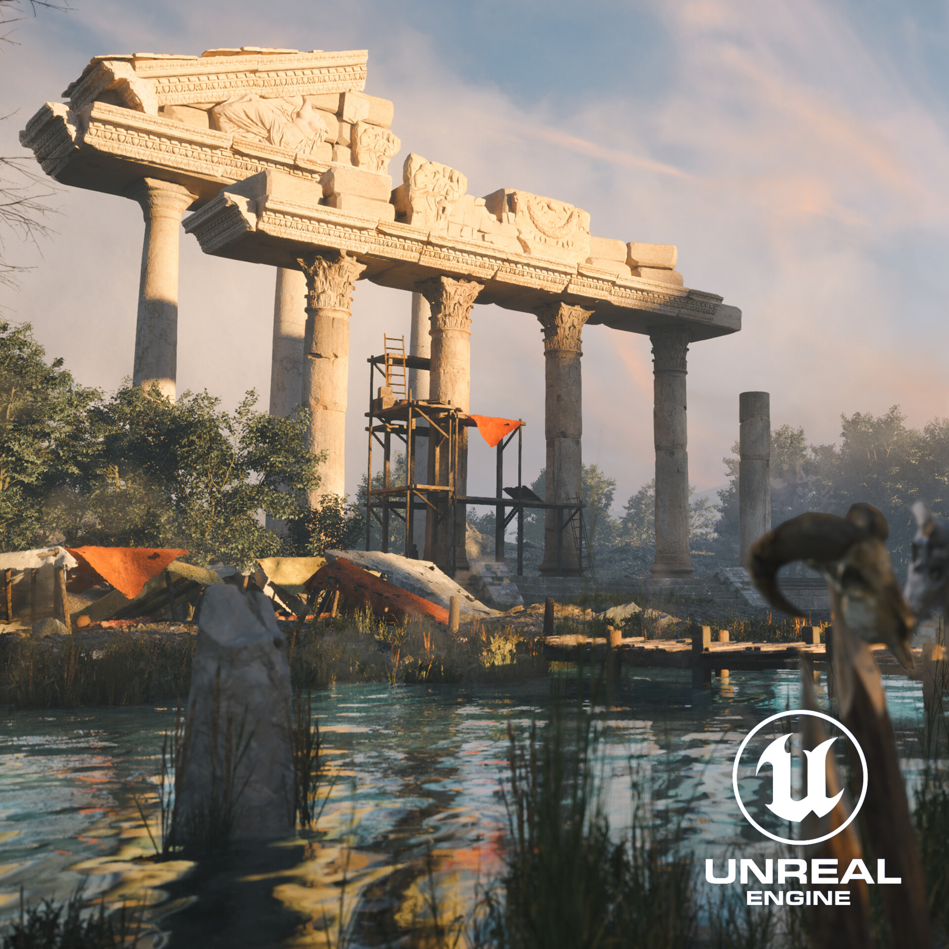 ArtStation - Pillars of the Past: Roman Remnants in Unreal Engine