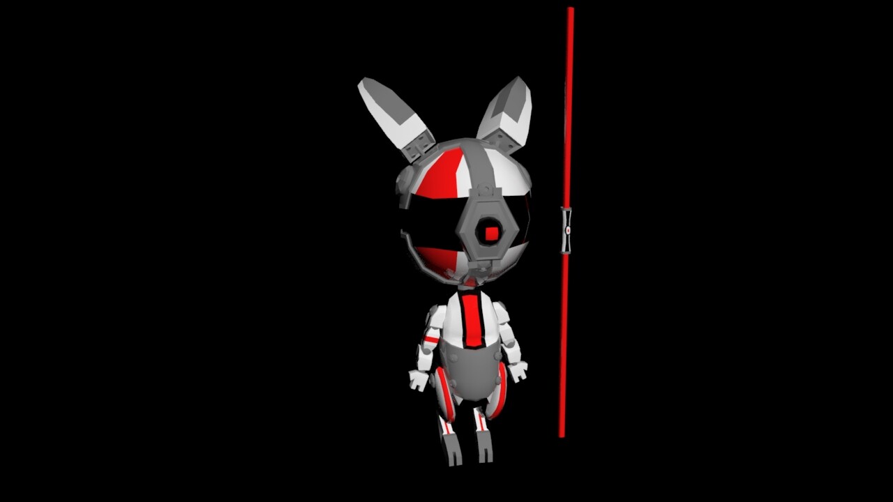 ArtStation - 3D Bot Bunny Low Poly Render