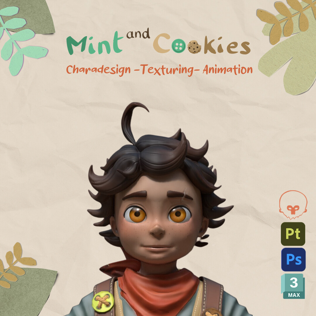 ArtStation - Mint and Cookies Video Game- Character Design - Texturing - Animation