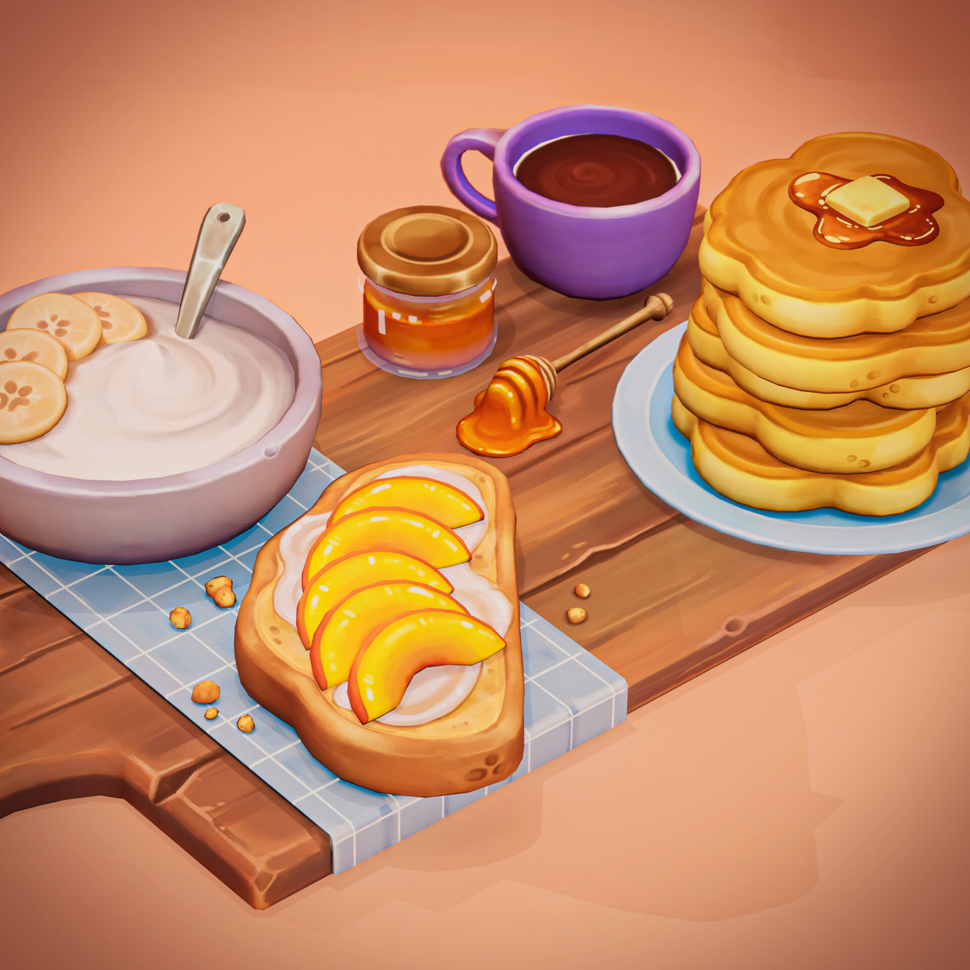ArtStation - Breakfast board