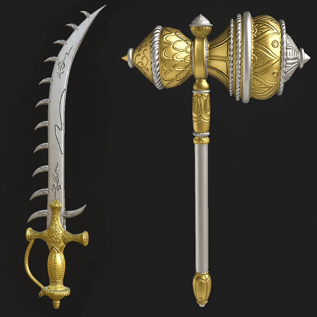 ArtStation - Weapon - TALWAR & GADA