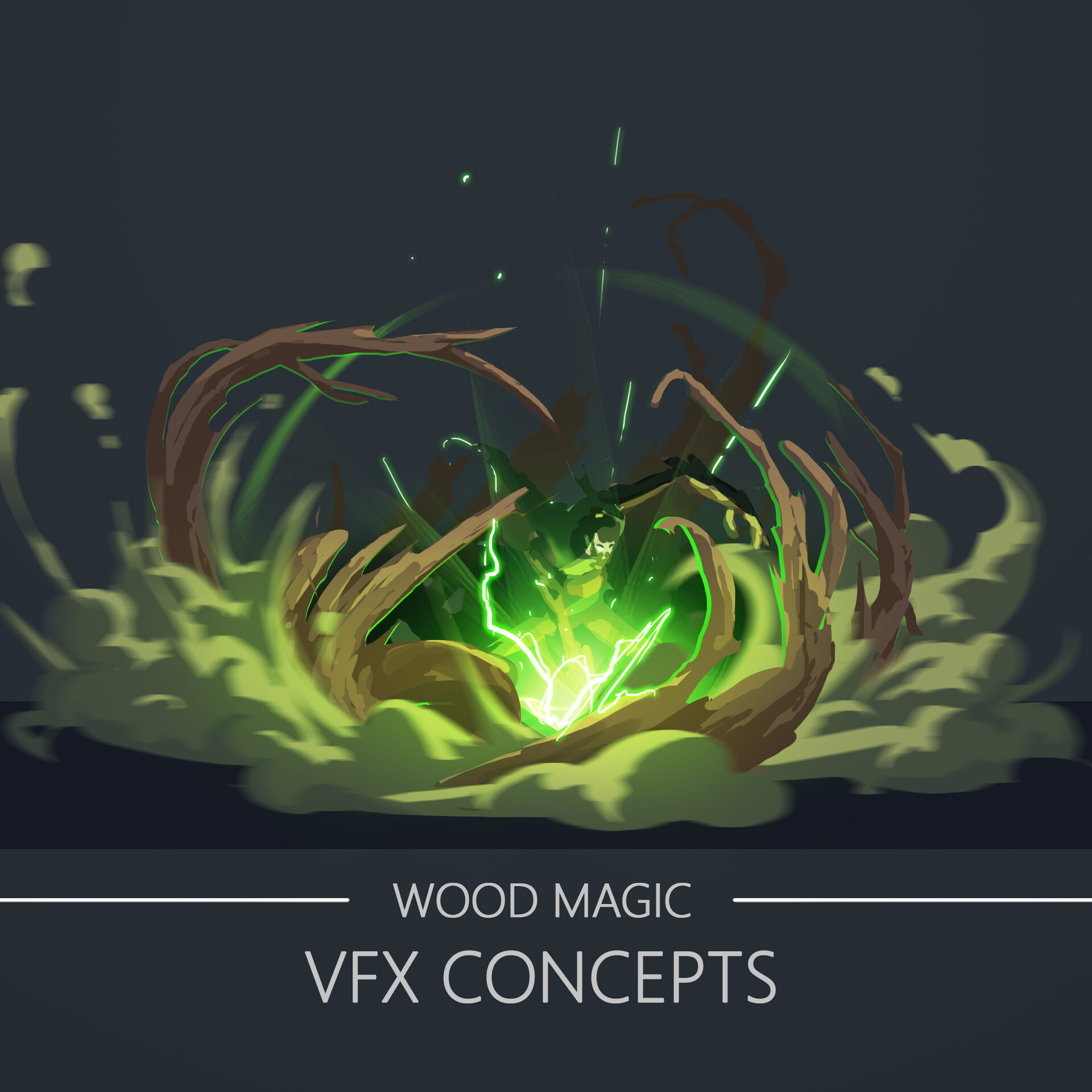 ArtStation - Vfx Concepts - Wood Magic