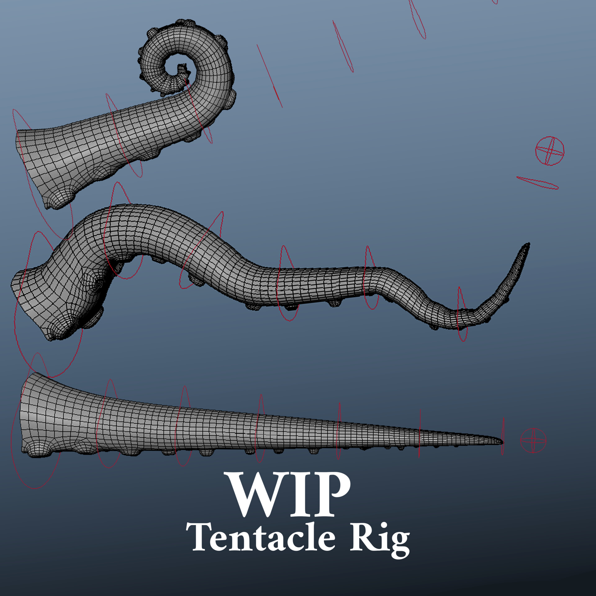 ArtStation - WIP - Tentacle Demo Rig