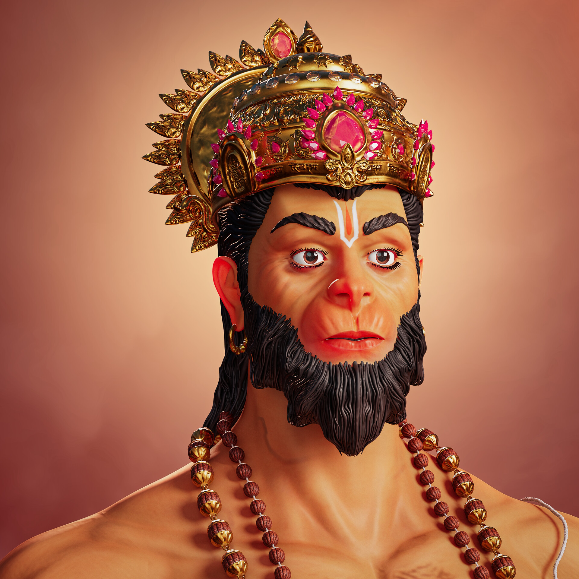 ArtStation - God of Stranght HANUMAN.