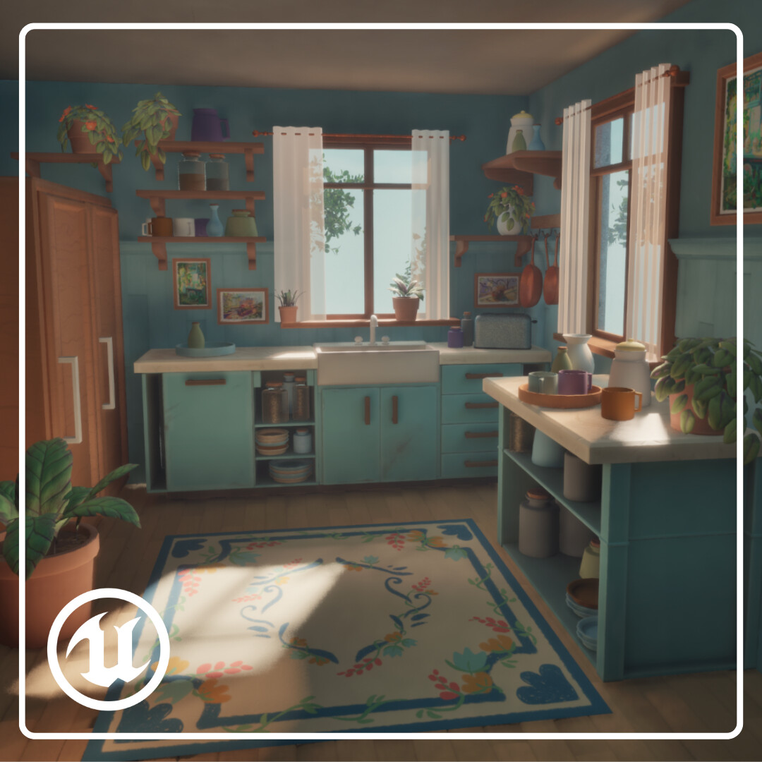 ArtStation - Stylized kitchen