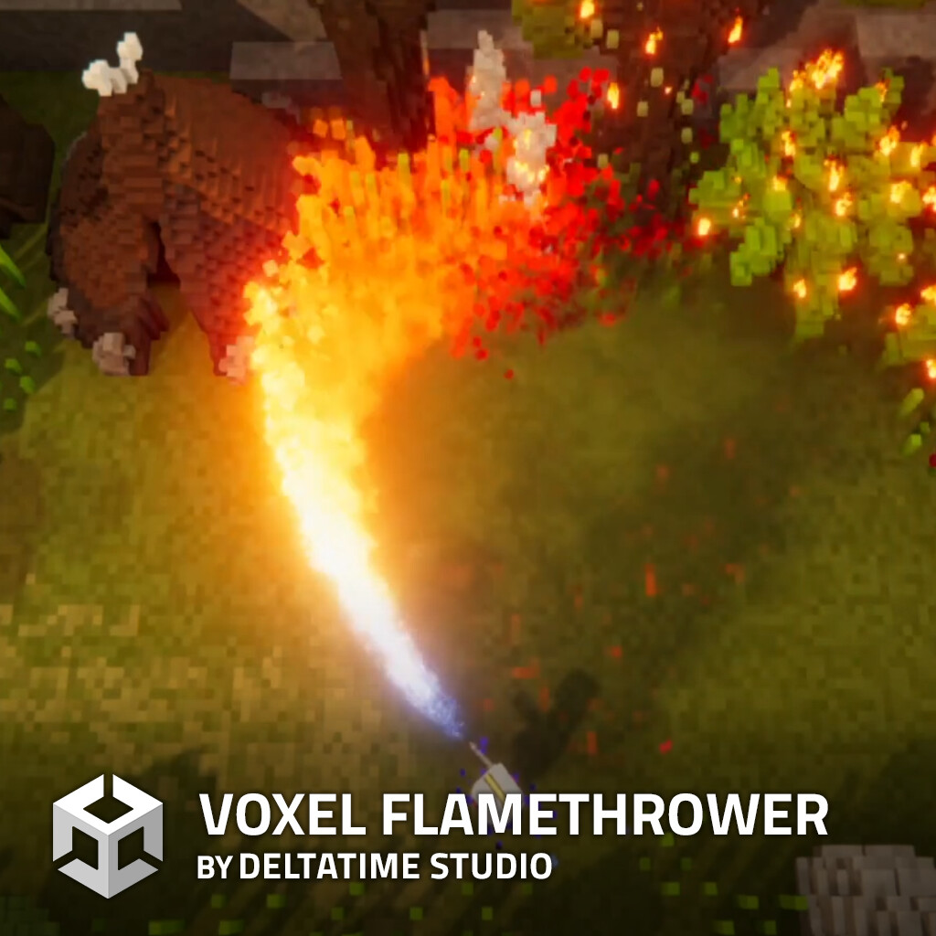 ArtStation - Voxel Flamethrower VFX - Unity
