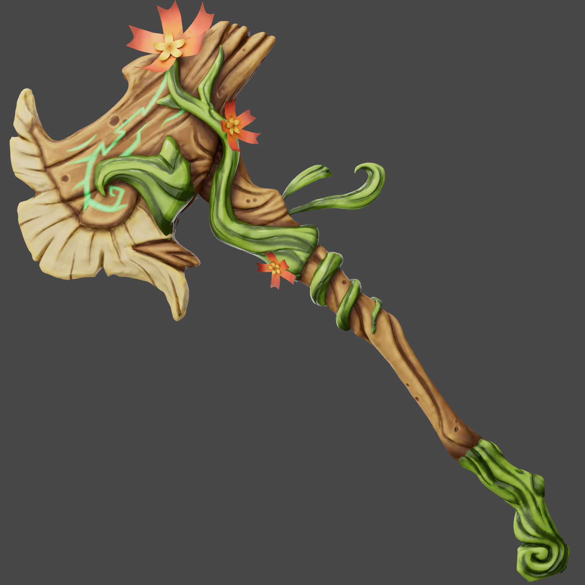 ArtStation - Stylized Vine Axe