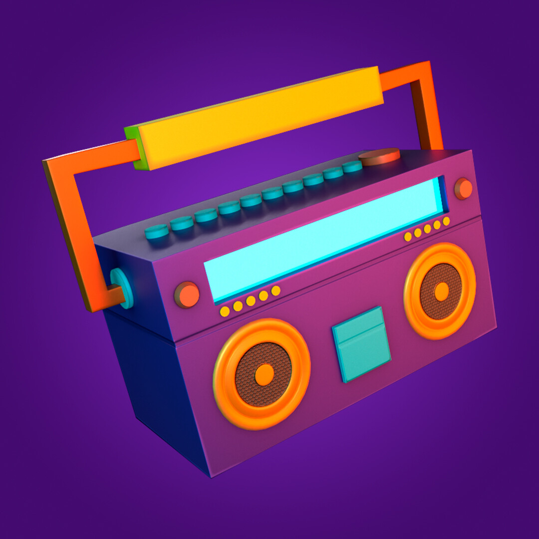 ArtStation - Stylized Boombox