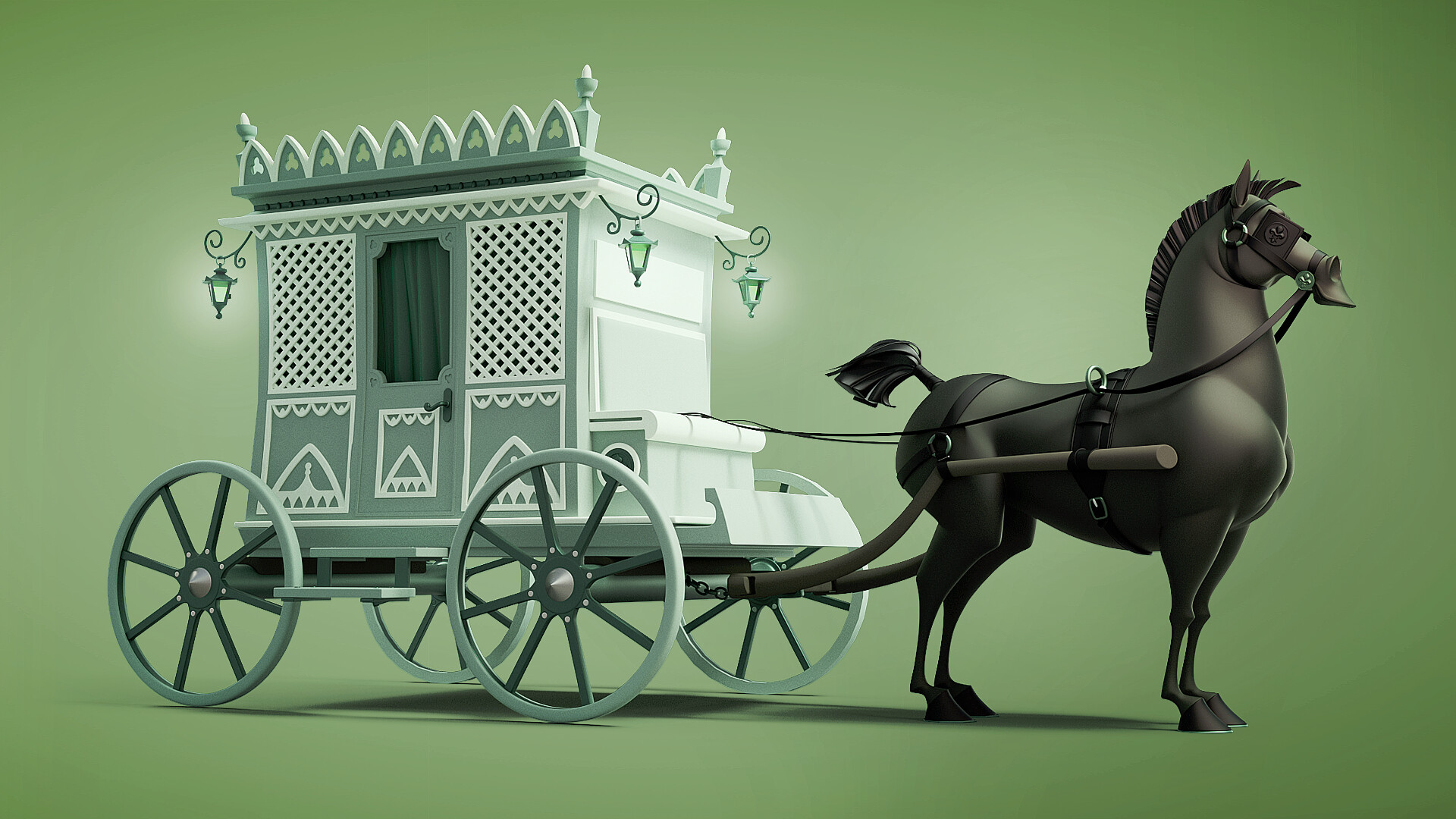ArtStation - Horse and carriage